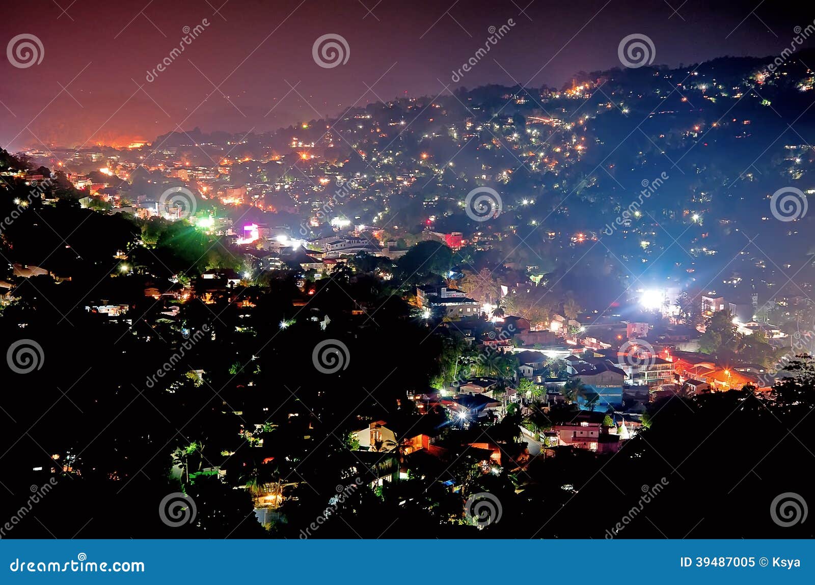 The Night Scene of Kandy in Sri Lanka Stock Image - Image of nature ...