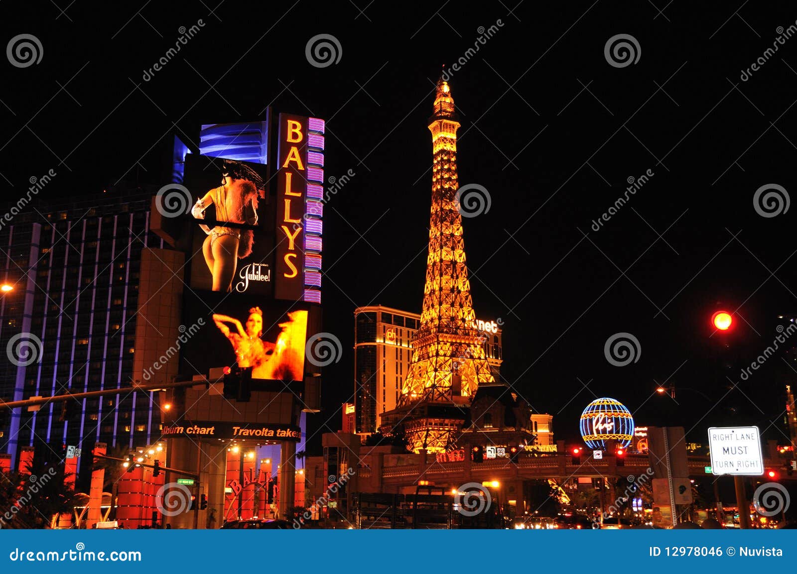 Night Scene Las Vegas editorial photo. Image of building - 12978046
