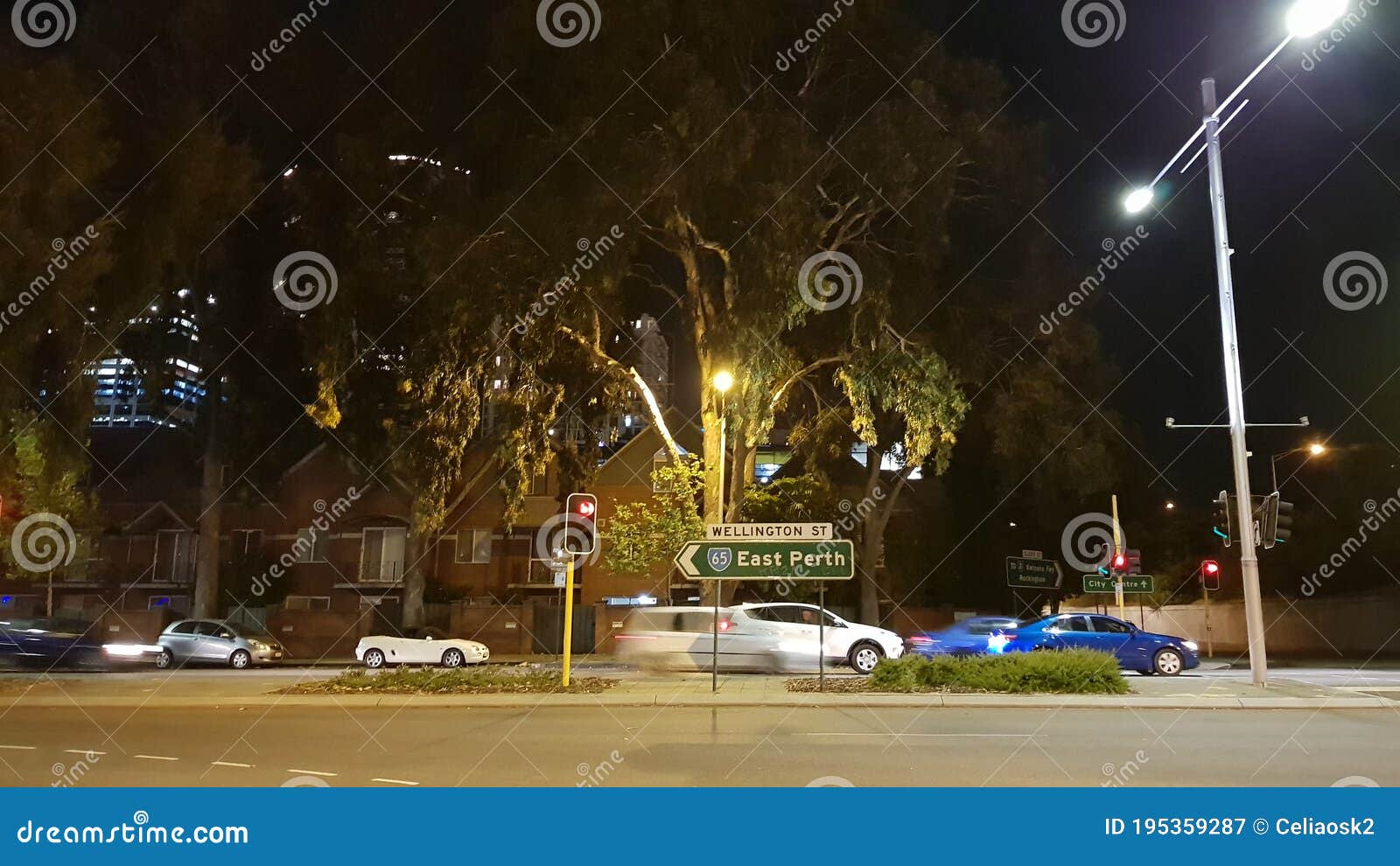 Night Scene Perth Western Australia Editorial Photography - Image of ...