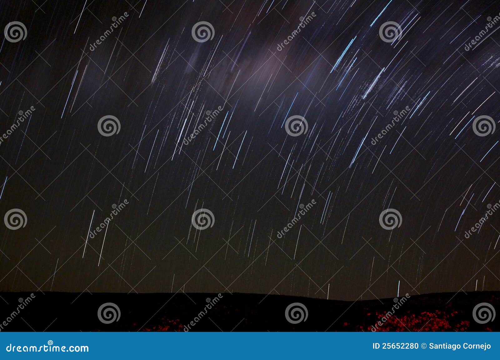 Night Scene - Stars Movement, Long Exposure Shot Stock Photo - Image of ...