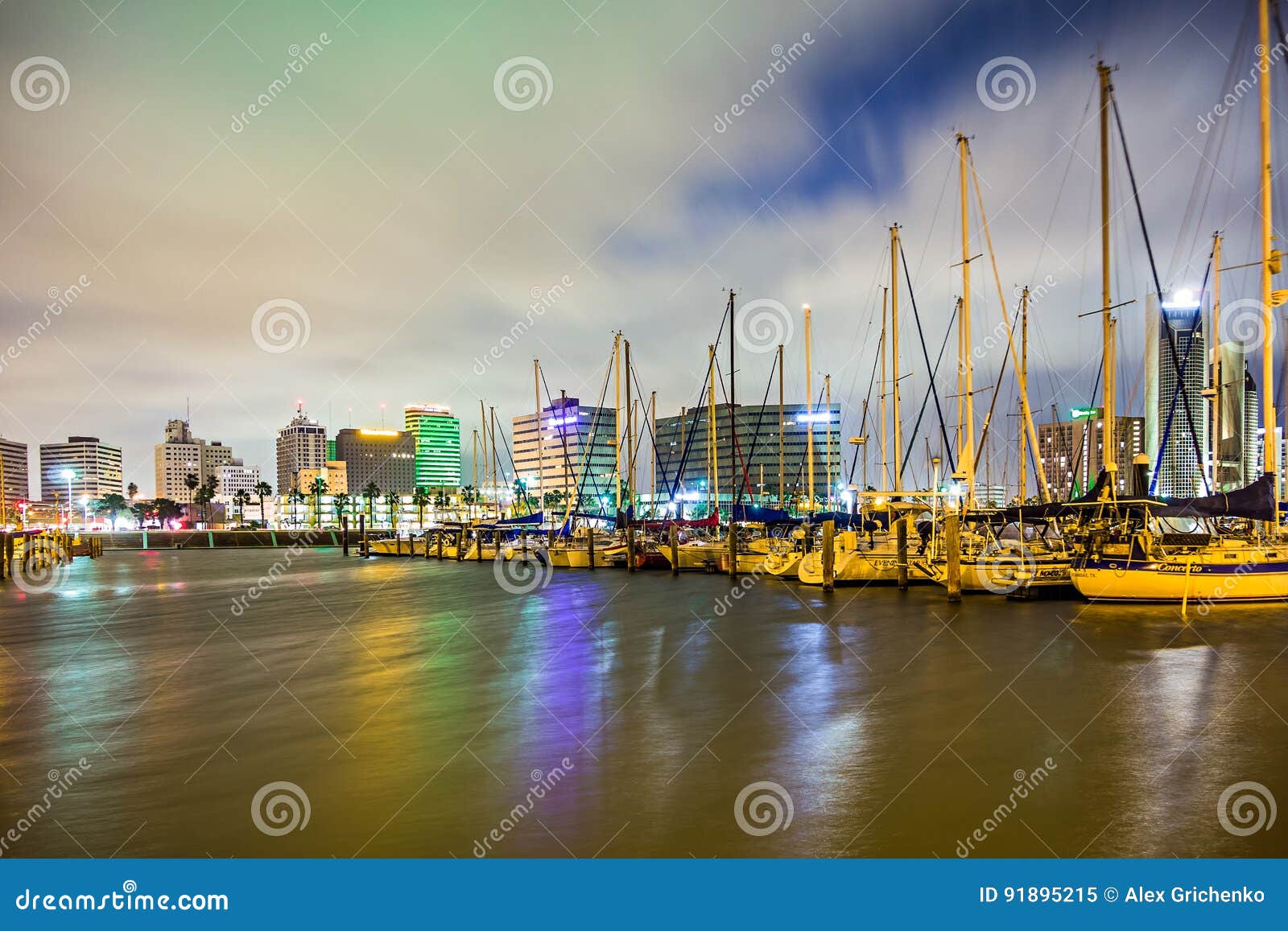 Night Scenes Around Corpus Christi Texas Stock Image - Image of night ...