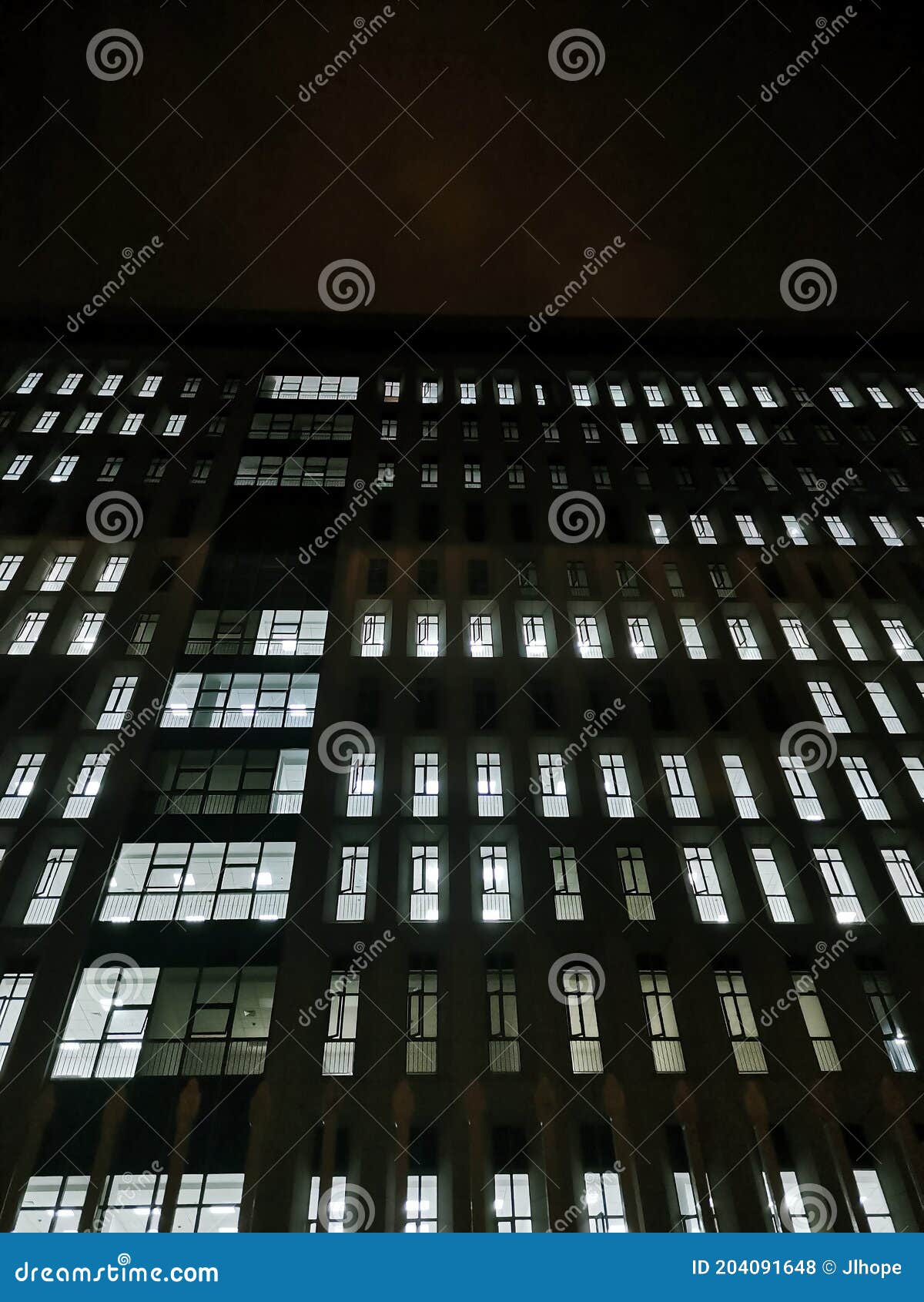Night Scenes of Office Building Stock Photo - Image of architecture ...