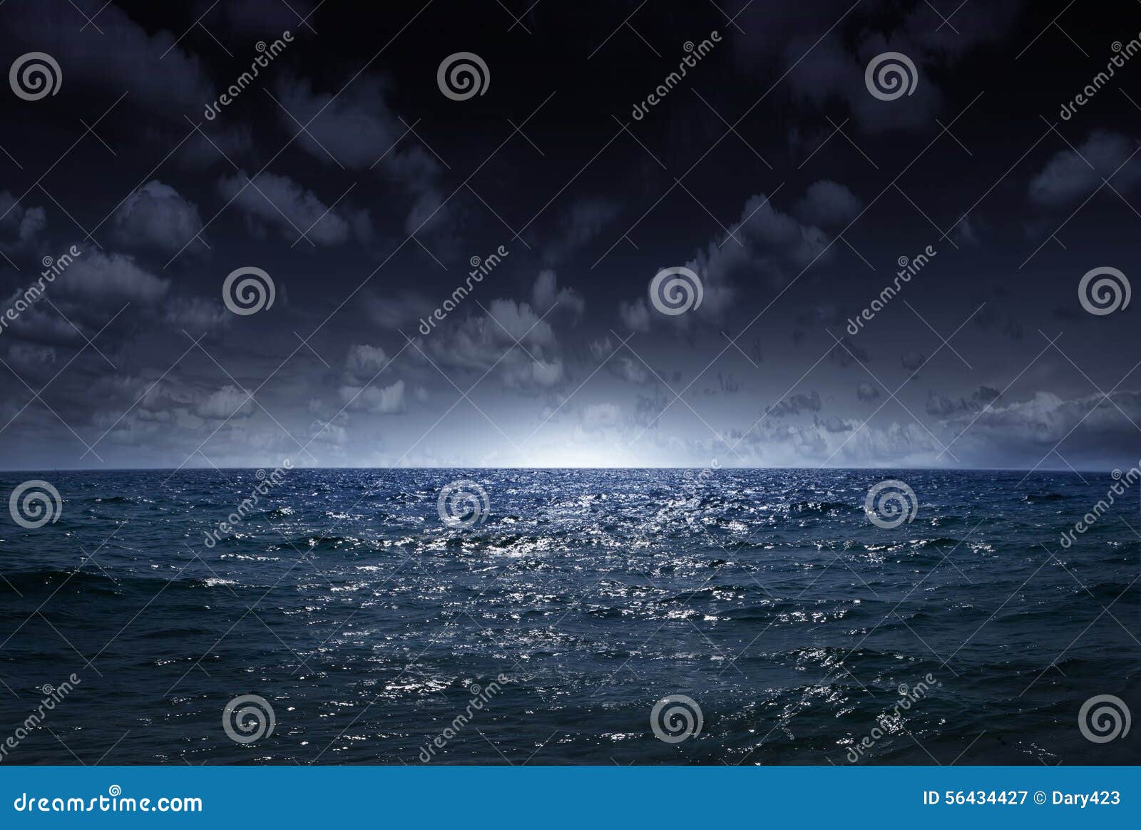 Night sea 1 stock image. Image of full, dark, moonlight - 56434427