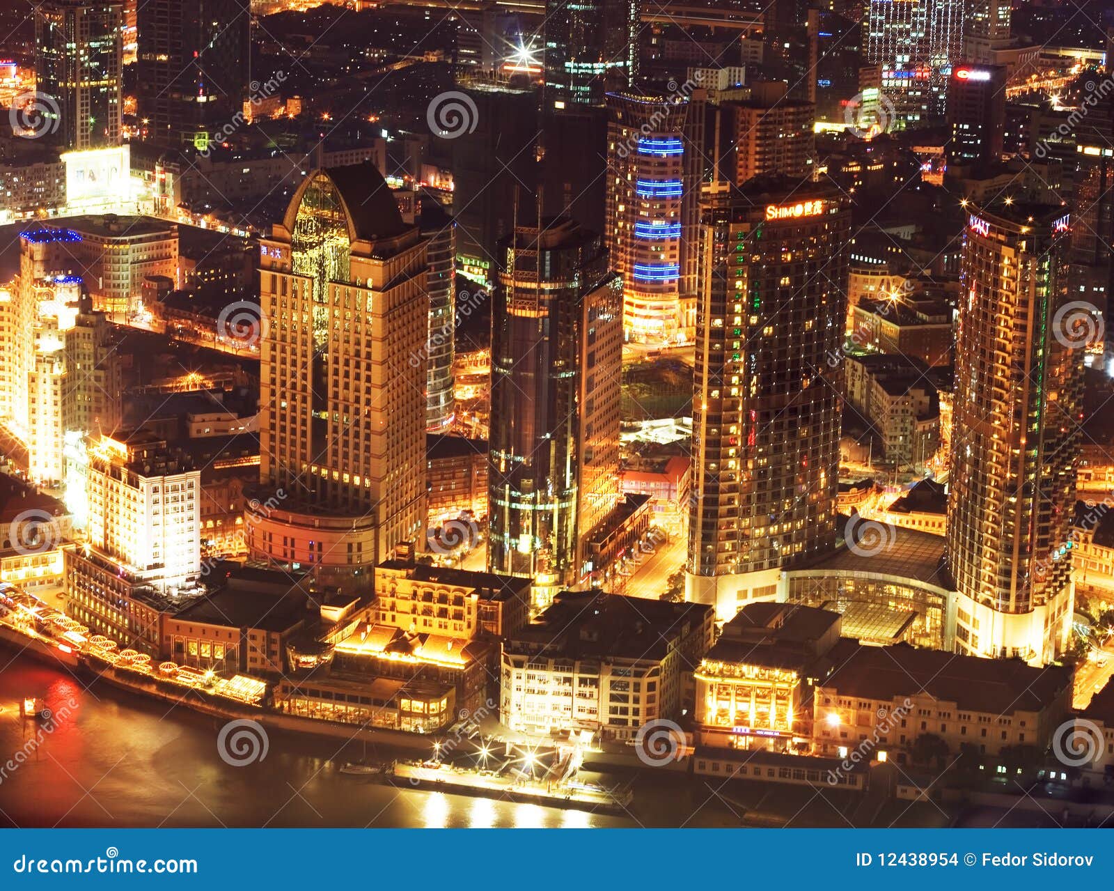 Night Shanghai 2 editorial stock image. Image of chinese - 12438954