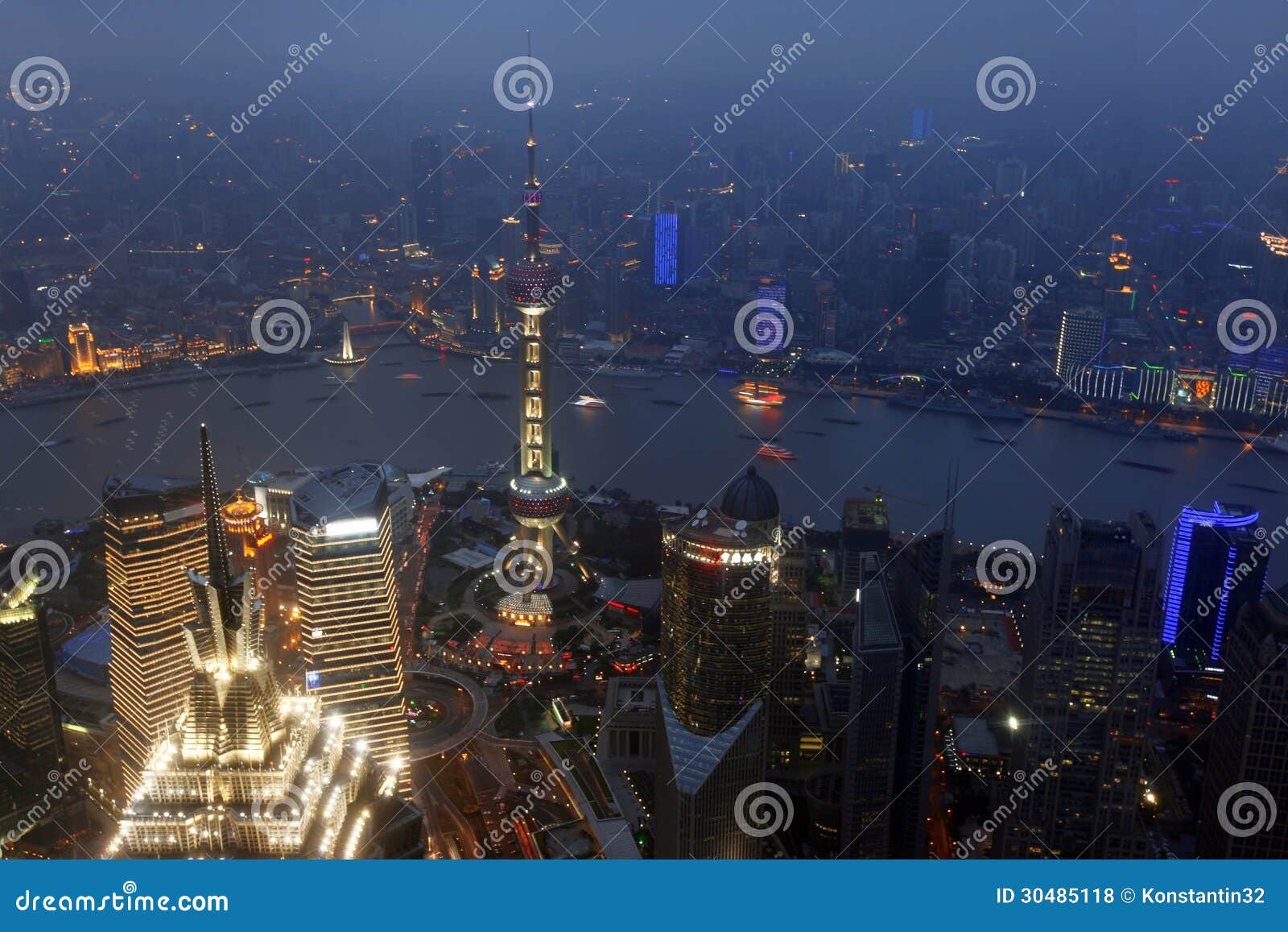 Night in Shanghai stock photo. Image of movement, scene - 30485118
