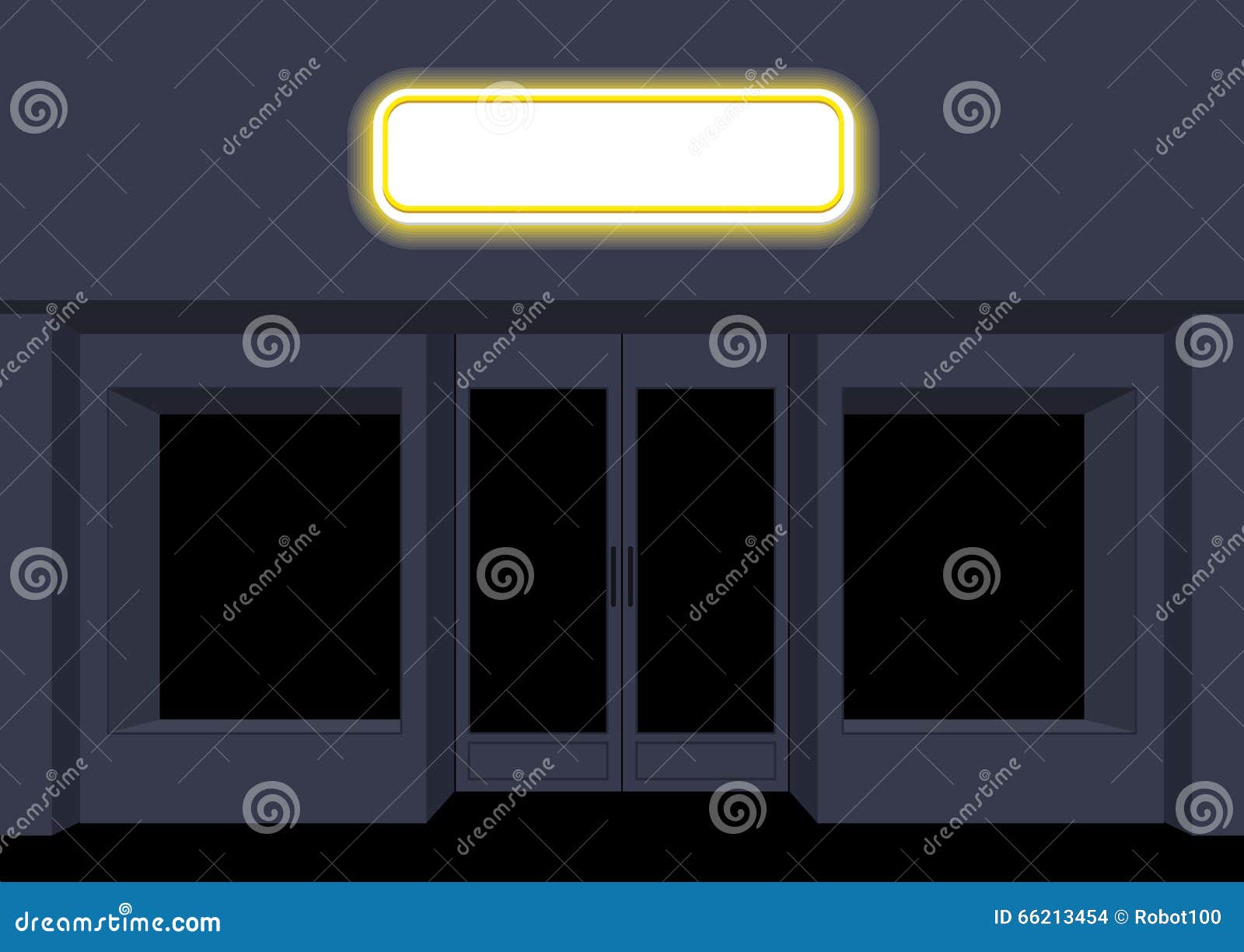 Night Shop. Convenience Store. Storefront at Night Stock Vector ...