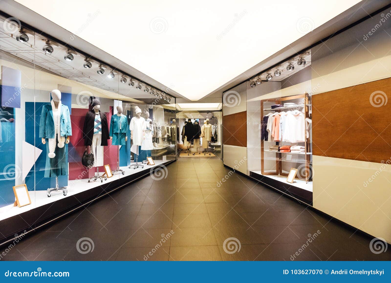 Night Shop Window with Clothes Stock Photo - Image of night, novelties ...