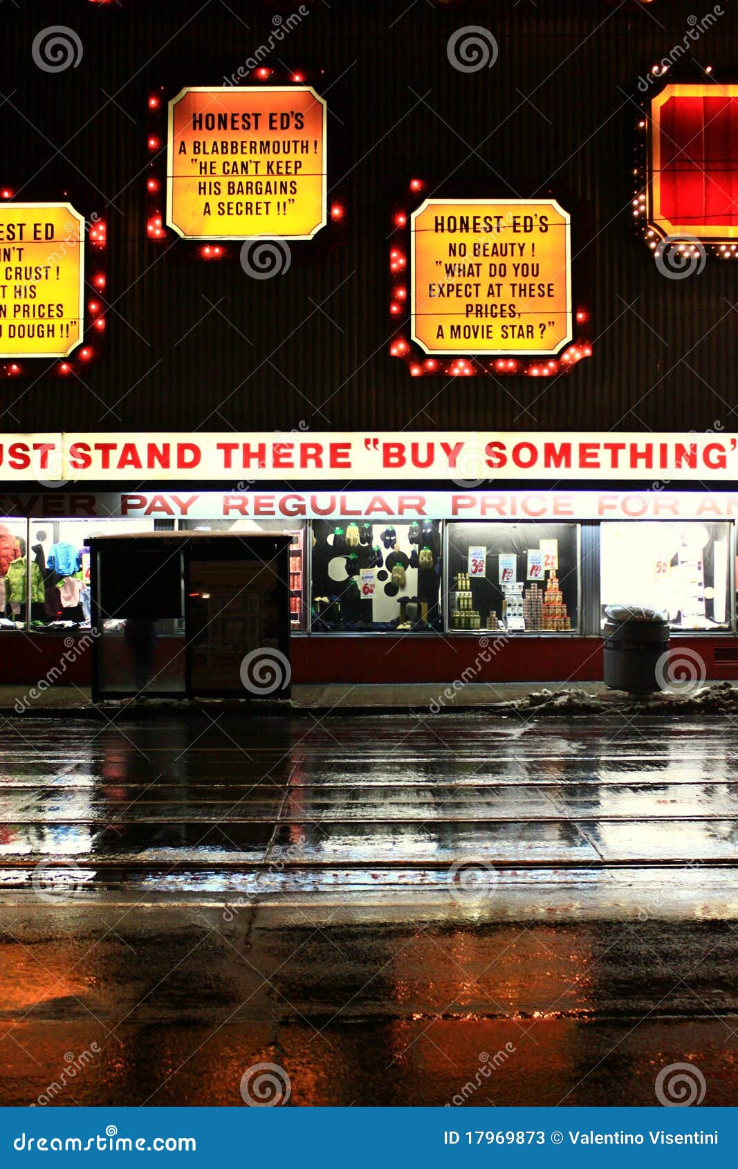 Night Shopping editorial stock photo. Image of downtown - 17969873