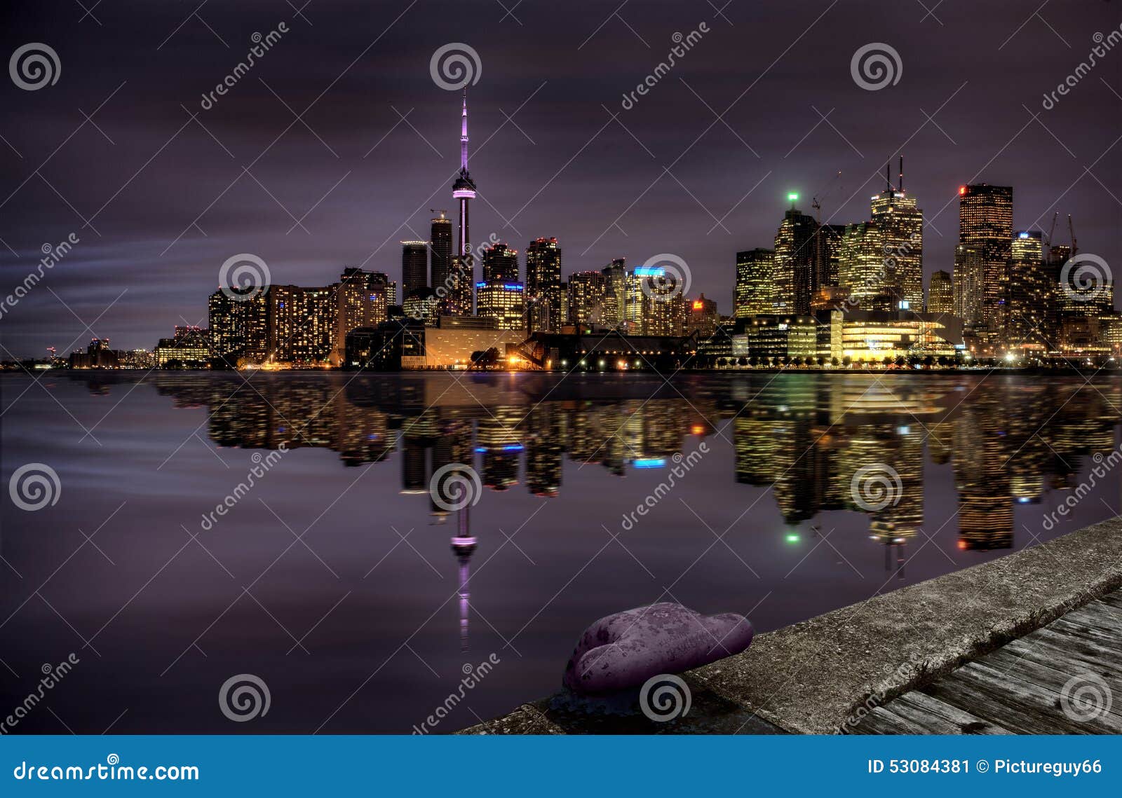 Night Shot Toronto stock image. Image of waterfront, urban - 53084381
