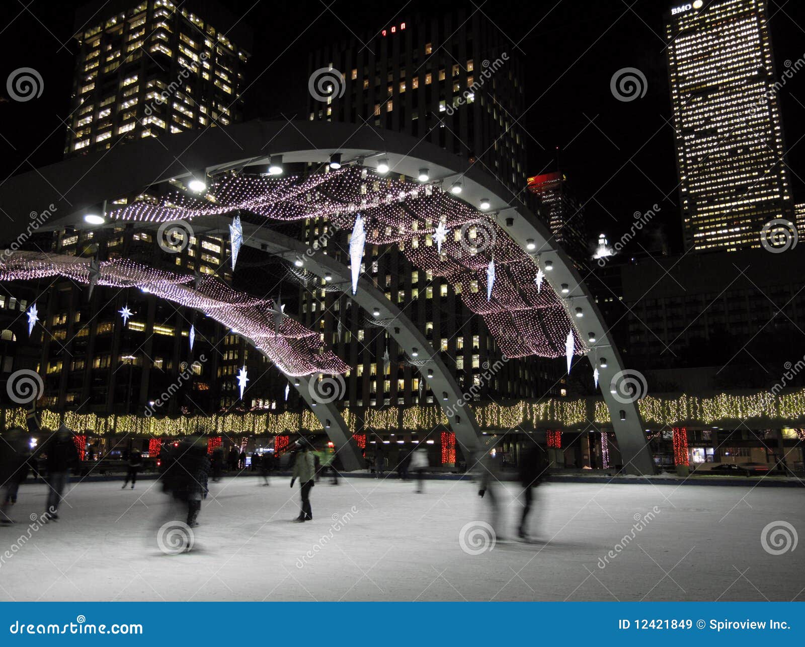Night Skating editorial stock image. Image of hall, winter - 12421849