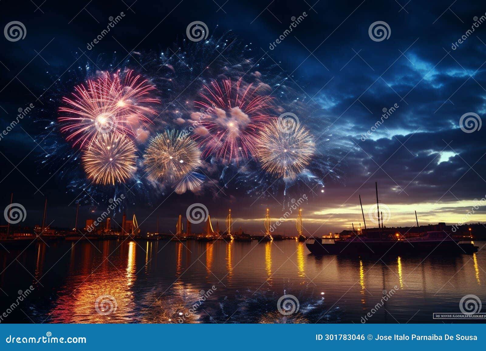 Night Sky Ablaze with a Spectacular Display of Stock Illustration ...
