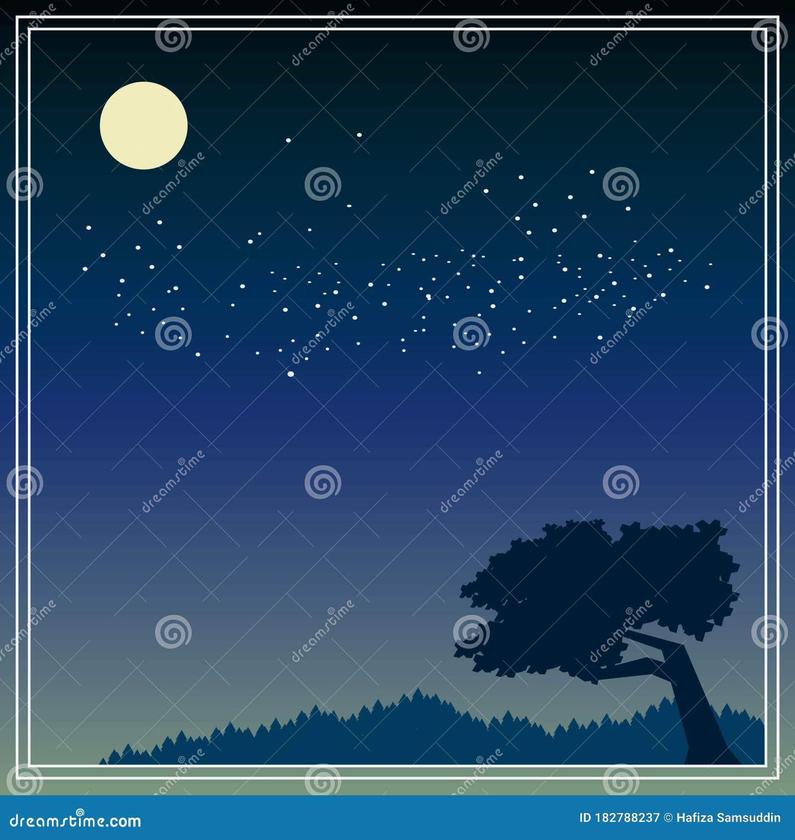 Night Sky Background Design Stock Vector - Illustration of colours ...
