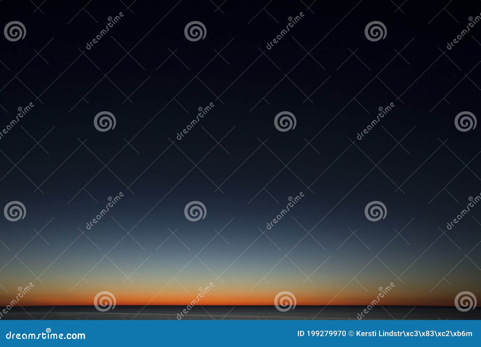 Night Sky Background with Orange Light from the Setting Sun Stock Photo ...