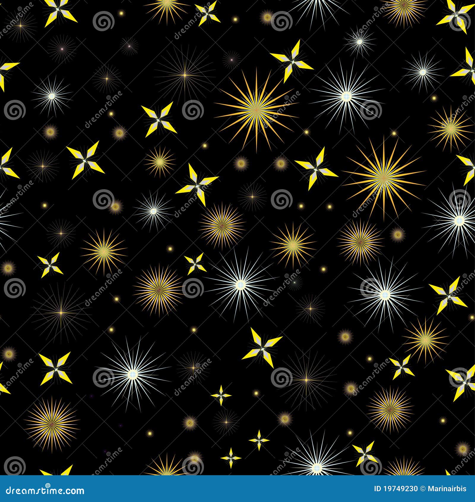 Night Sky with Bright Stars Stock Vector - Illustration of black ...