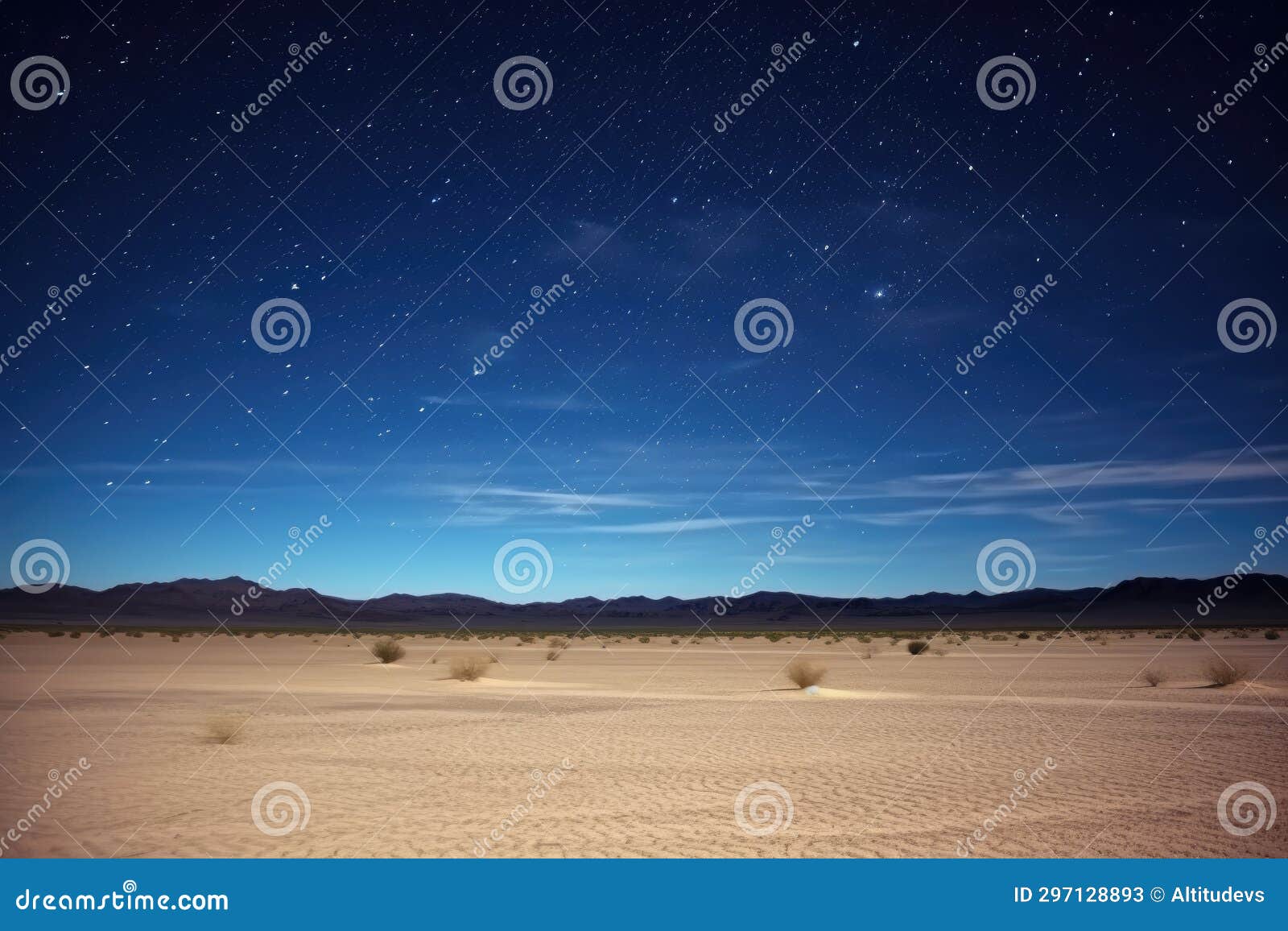 Night Sky with Cassiopeia Constellation Over a Desert Stock Image ...