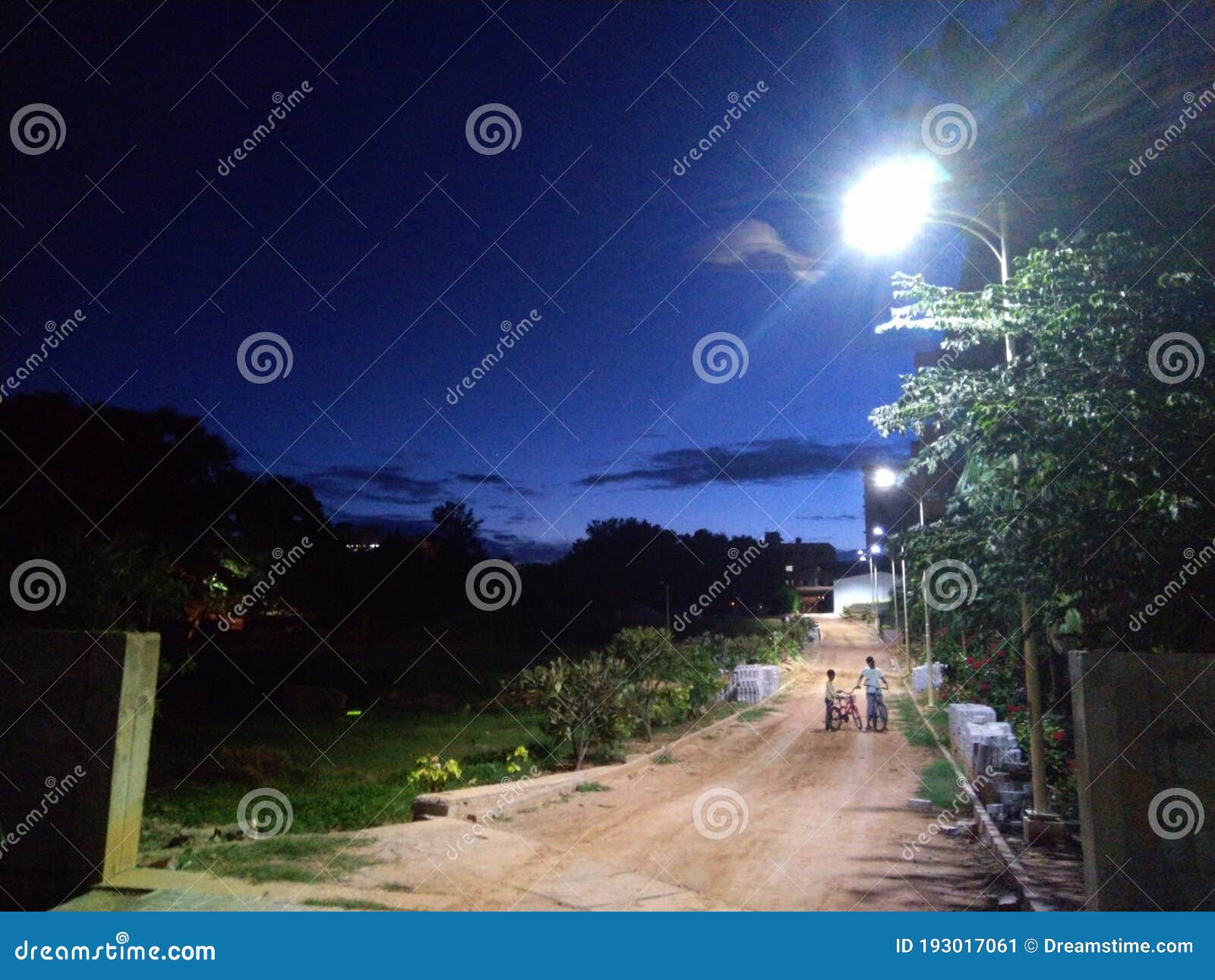 Night Sky Clicked Outside a College Hostel Stock Image - Image of front ...