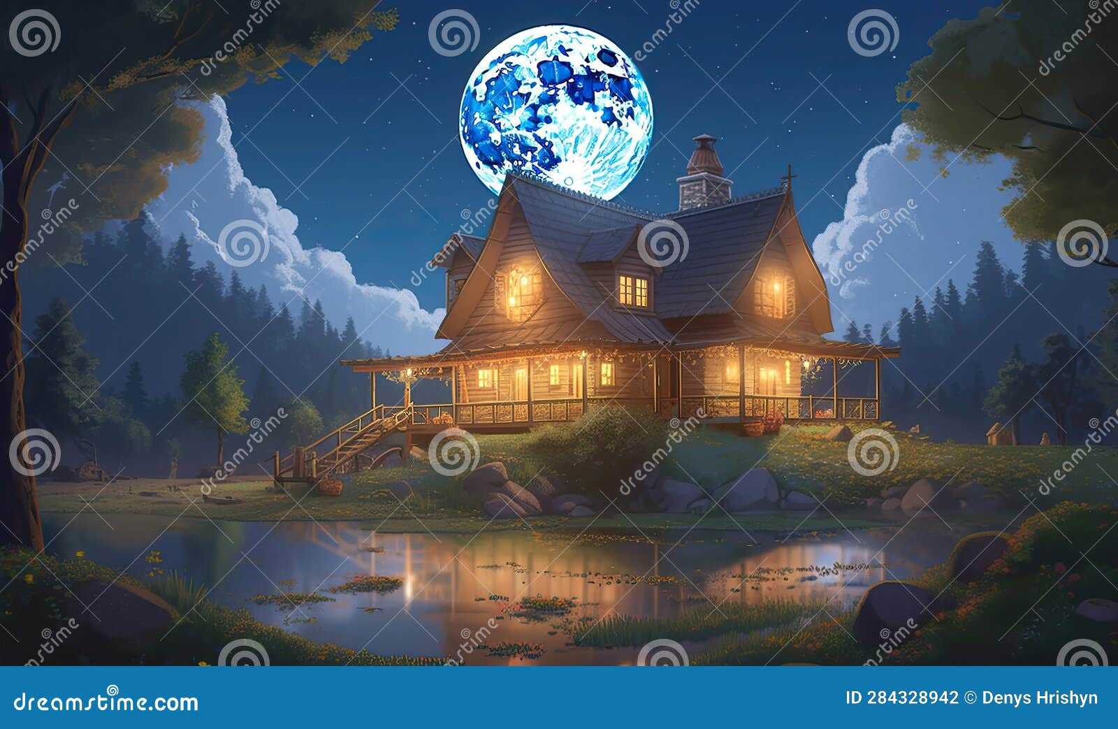 The Night Sky Comes Alive with a Mesmerizing Moon and Constellation of ...