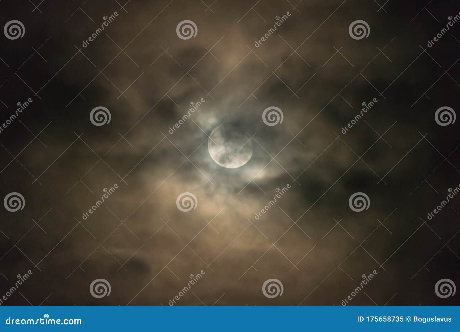 Dark Clouds With Moon