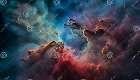 Night Sky Explodes with Abstract Nebula Patterns in Multi Colored ...