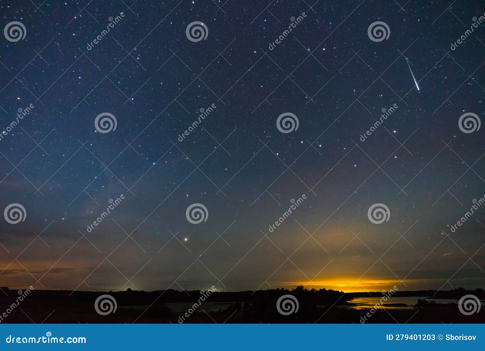 Night sky and falling star stock image. Image of astrology - 279401203