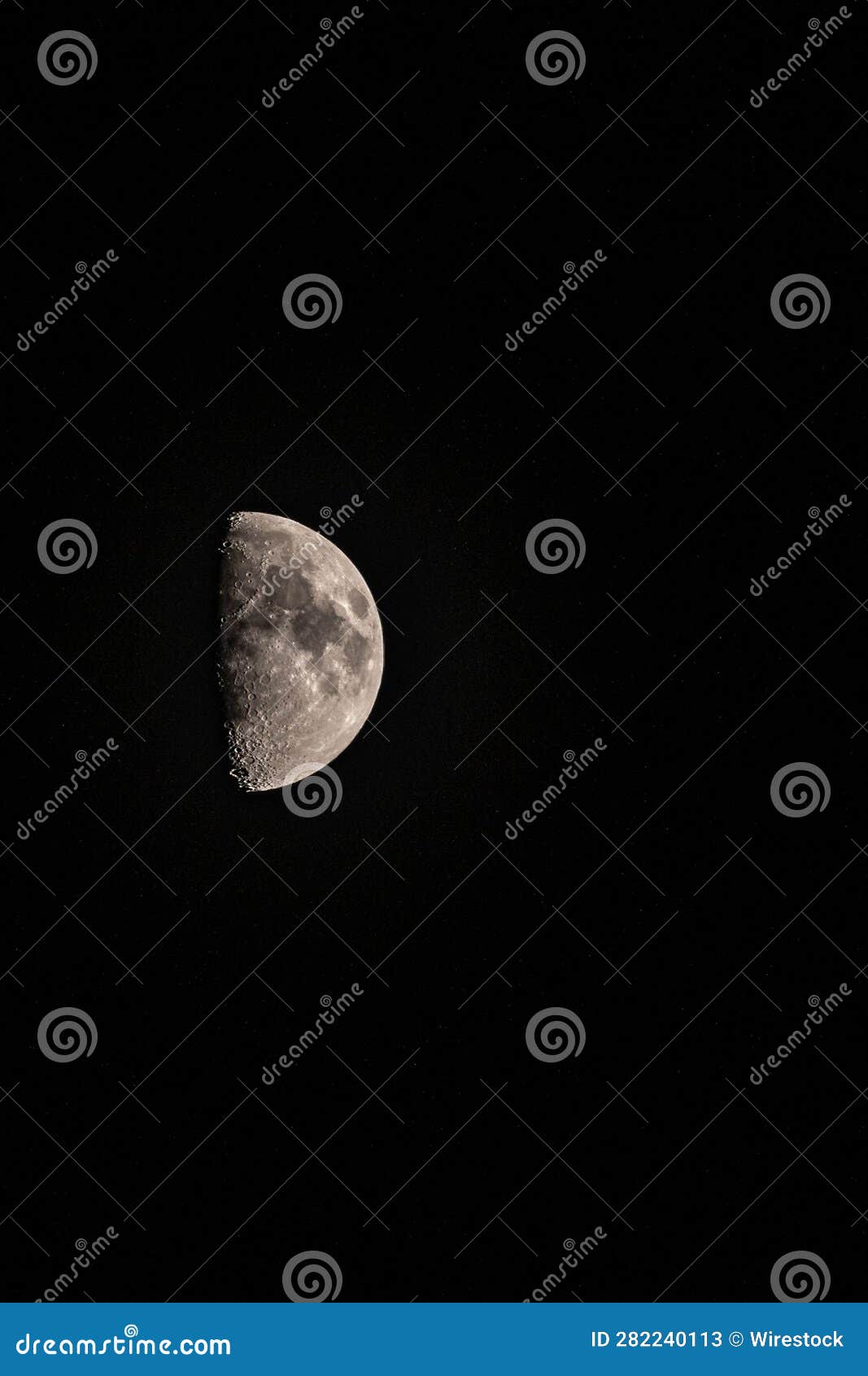 Night Sky Featuring a Large Illuminated Moon, Rising in the Horizon ...
