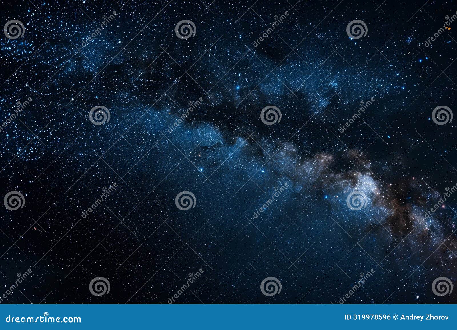Night Sky Filled with Stars and Clouds Stock Illustration ...