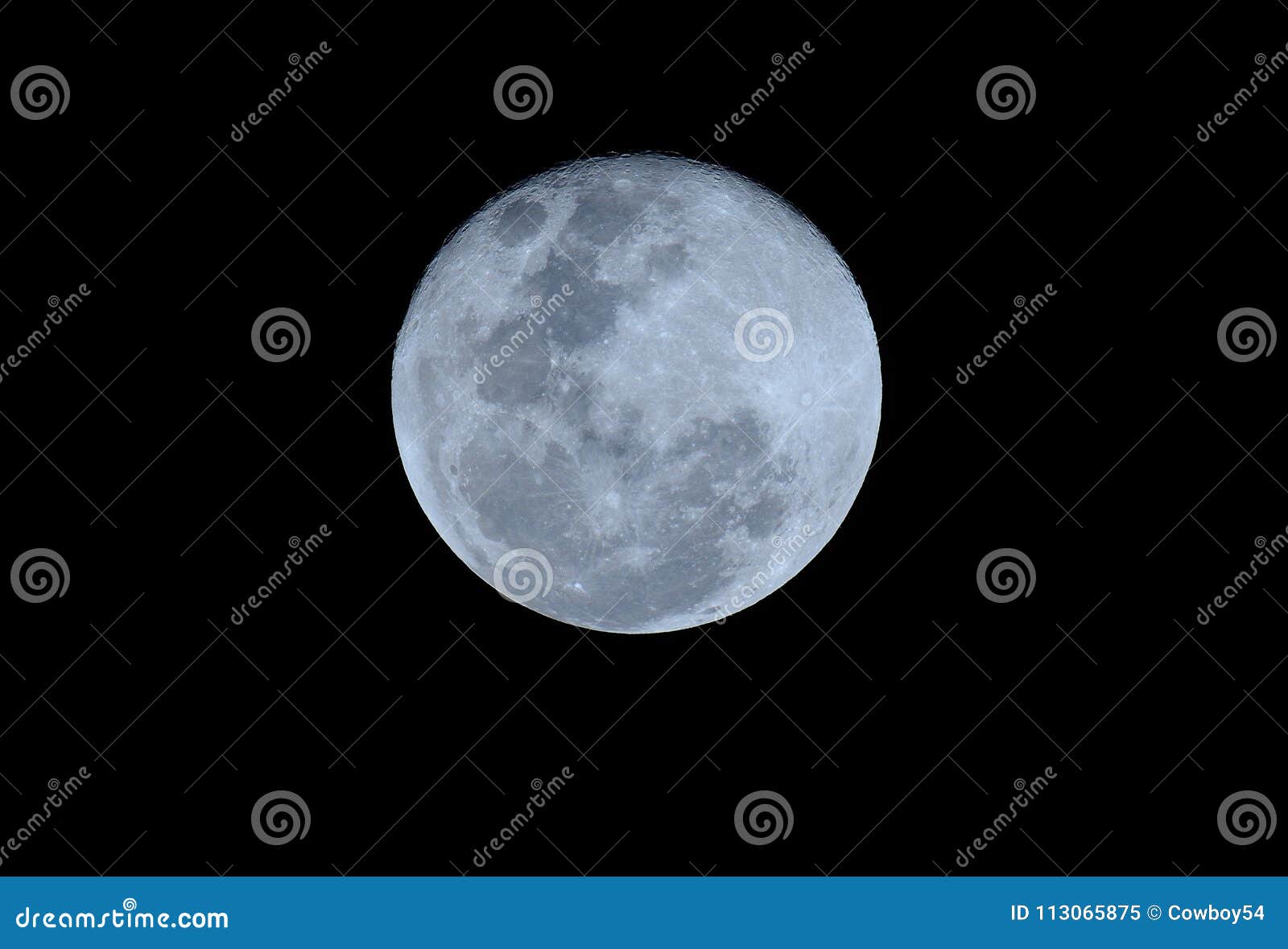 Beautiful blue moon stock image. Image of background - 113065875