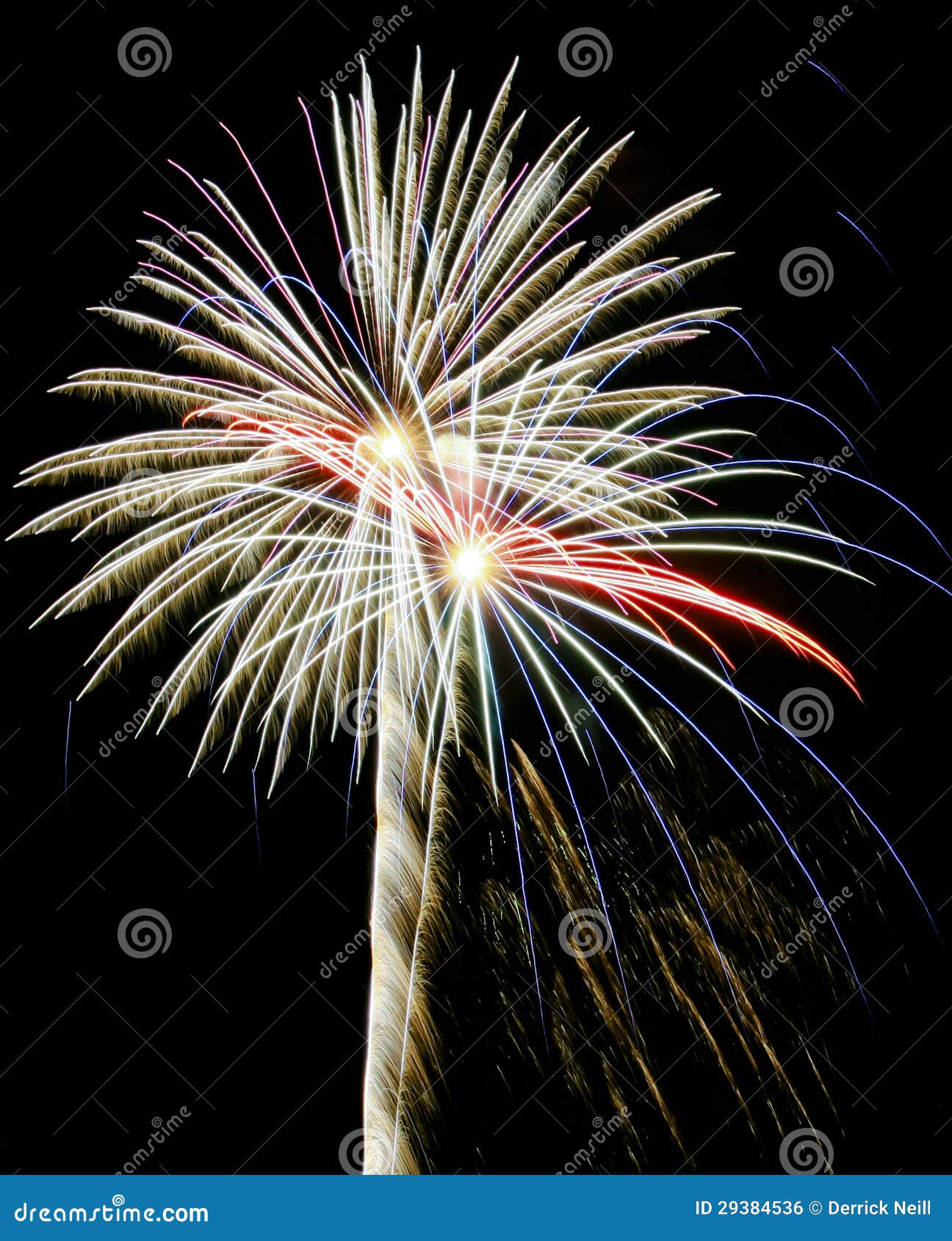 A Night Sky Full of Exploding Fireworks Stock Photo - Image of color ...