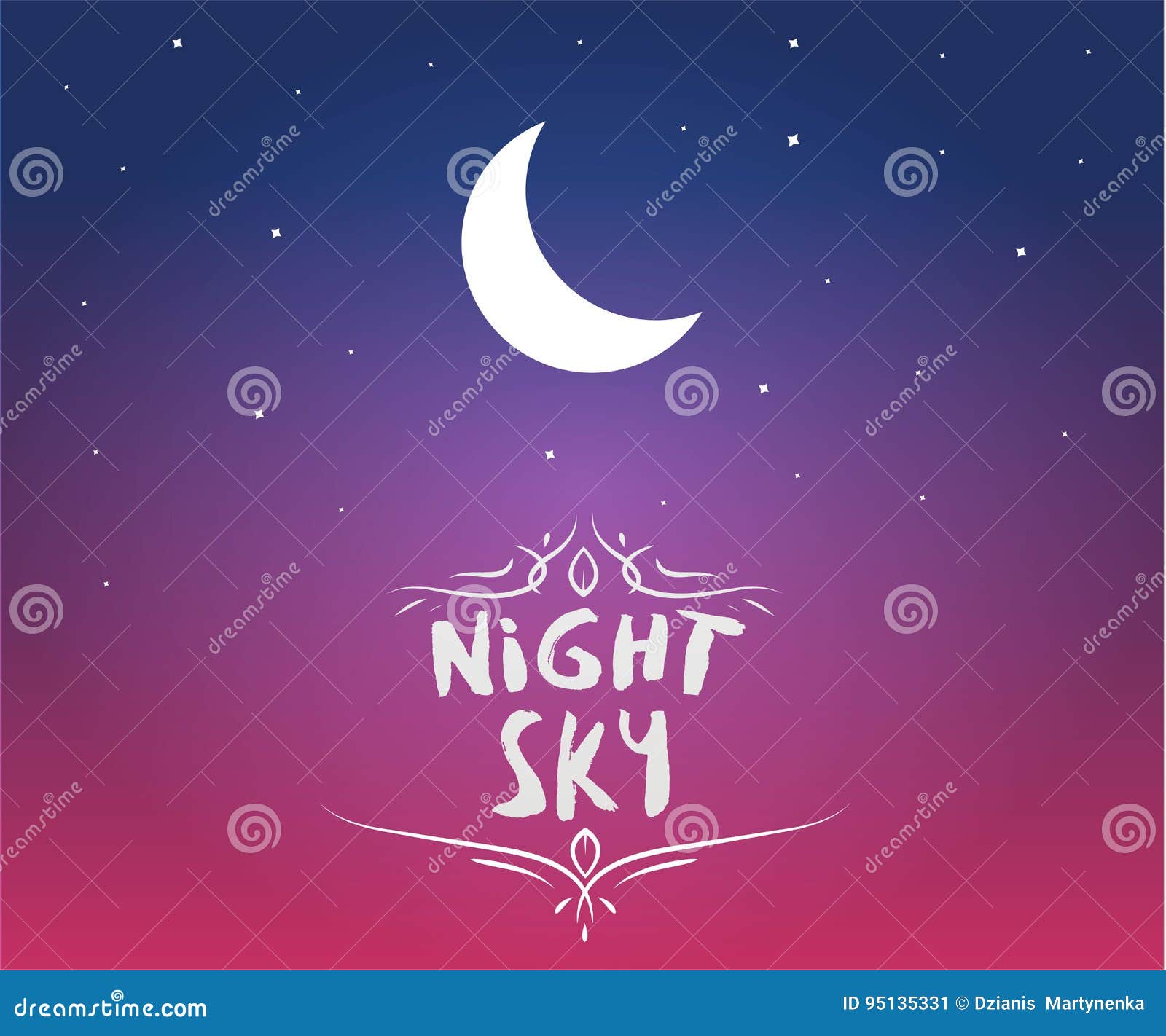Night Sky Gradient stock vector. Illustration of color - 95135331