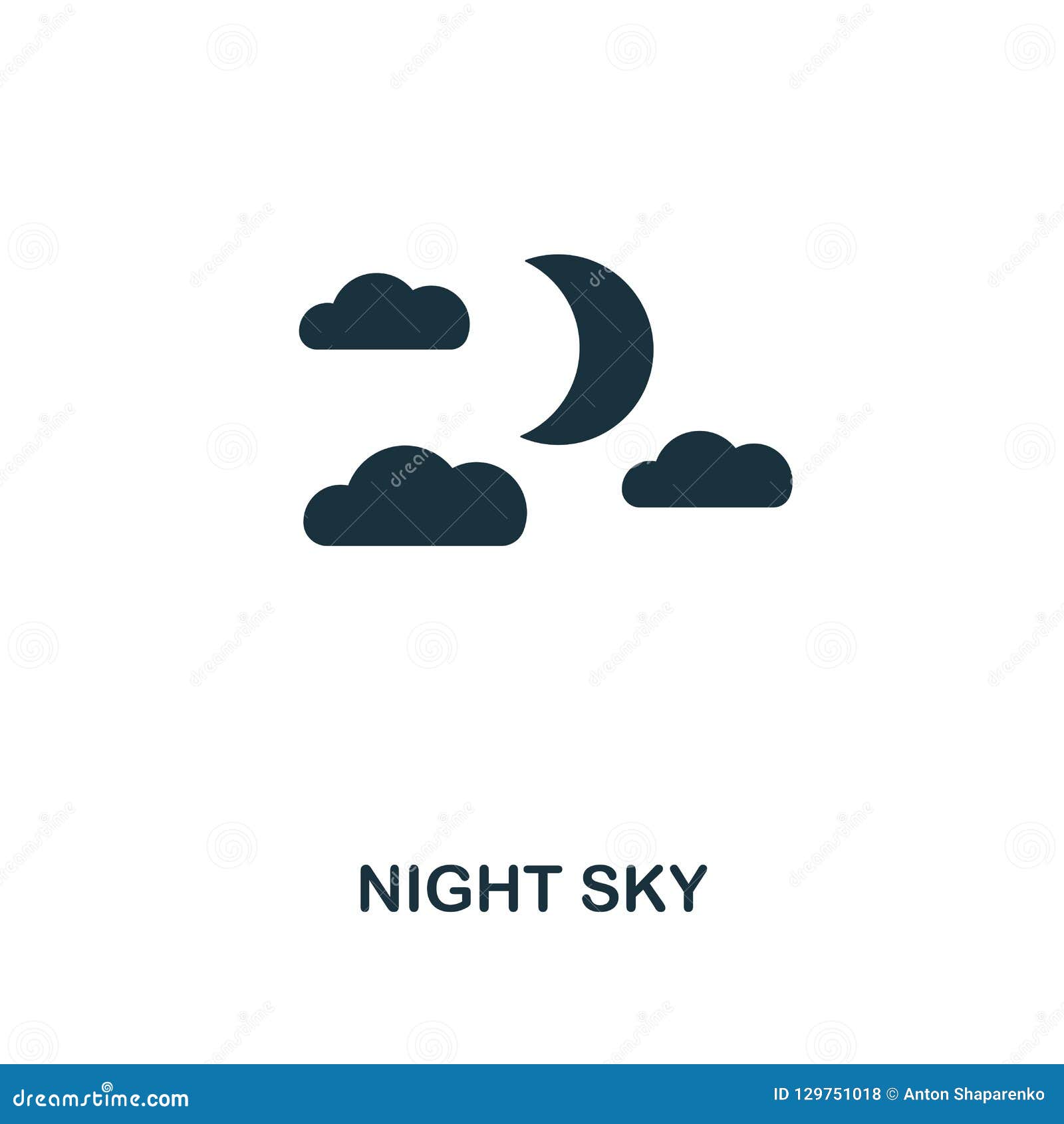 Night Sky Icon. Premium Style Design from Halloween Icon Collection. UI ...