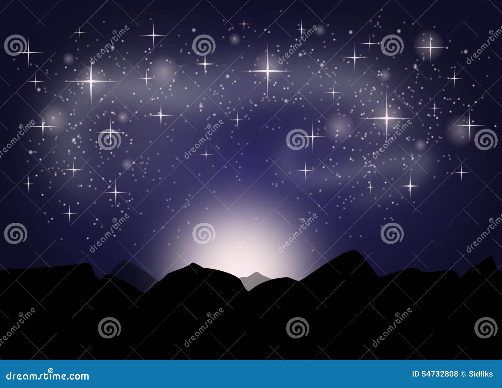 Night sky stock illustration. Illustration of evening - 54732808