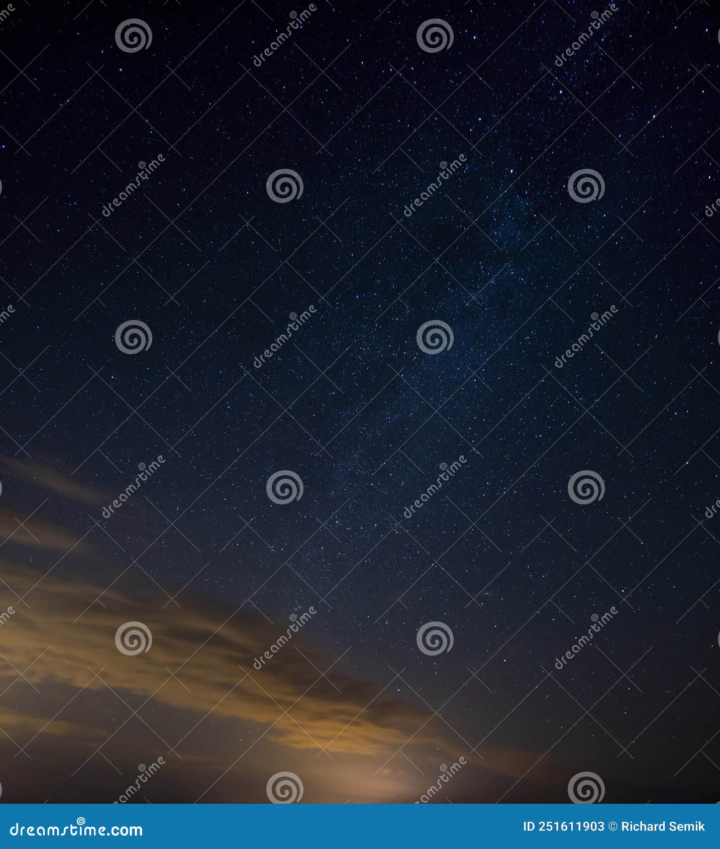 Night Sky with Milky Way in Summer Stock Image - Image of black, light ...