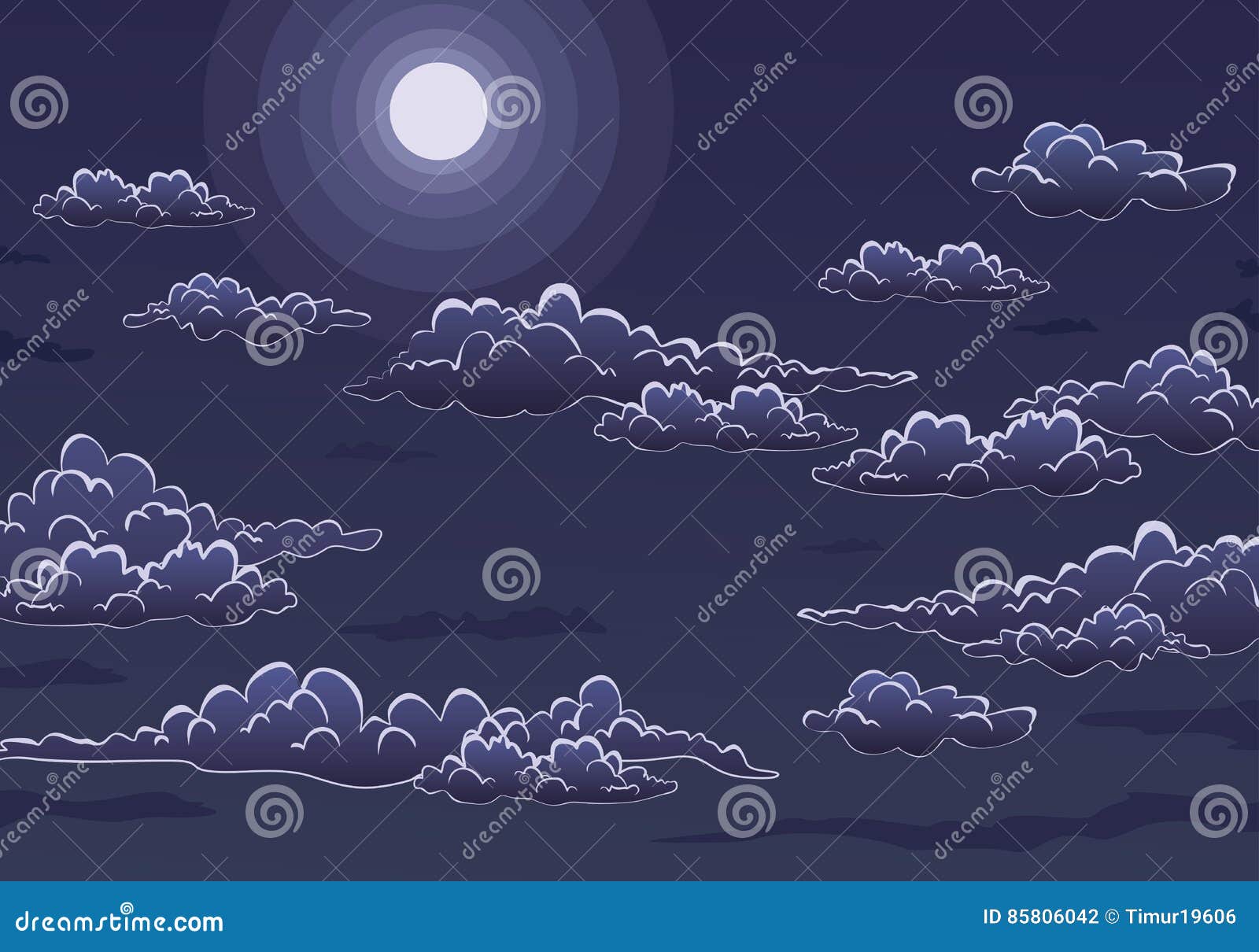 Night sky stock vector. Illustration of nature, landscape - 85806042