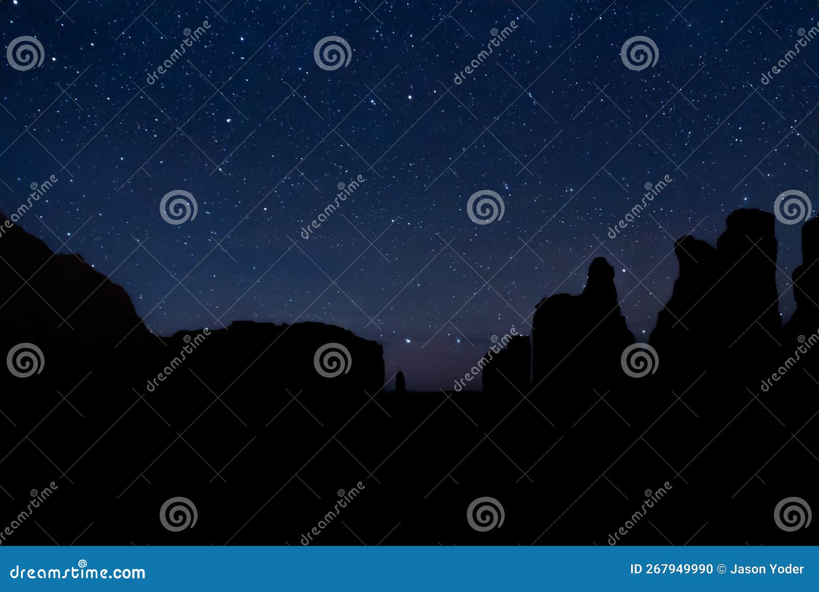 The Night Sky Over the Rock Formation of Utah Stock Photo - Image of ...