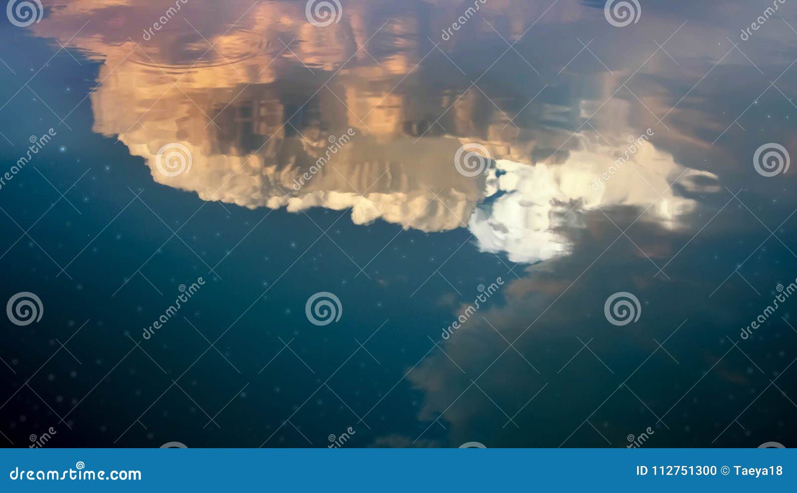 Night Sky Reflect on Water Surface Stock Photo - Image of travel, color ...