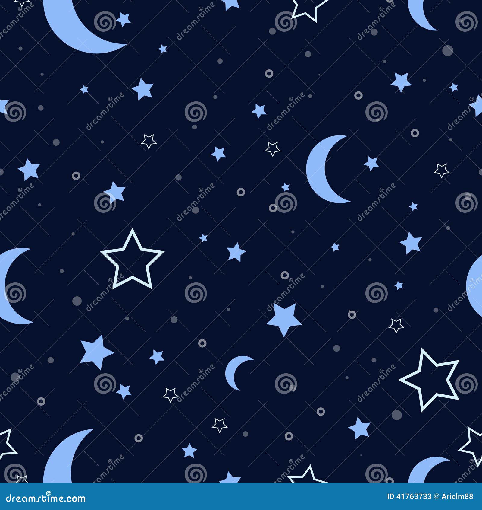 Night Sky Seamless Pattern stock vector. Illustration of card - 41763733
