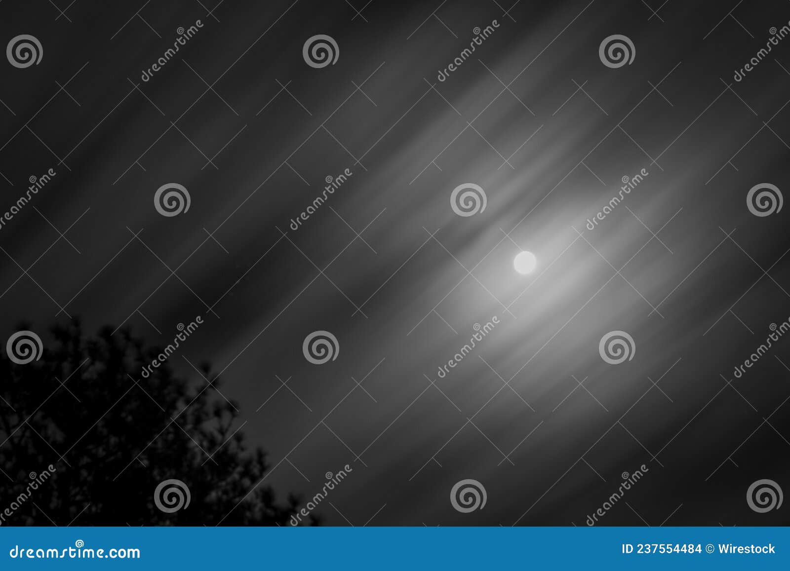 Night Sky with a Shing Moon and Clouds Stock Photo - Image of planet ...
