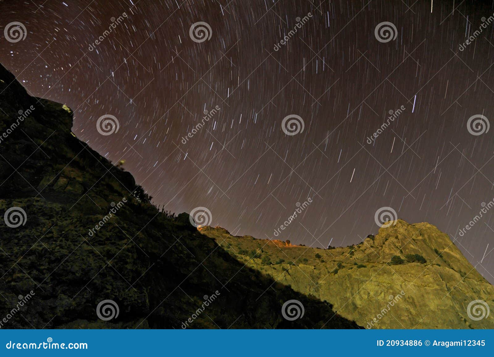 Night sky with star tracks stock photo. Image of glowing - 20934886