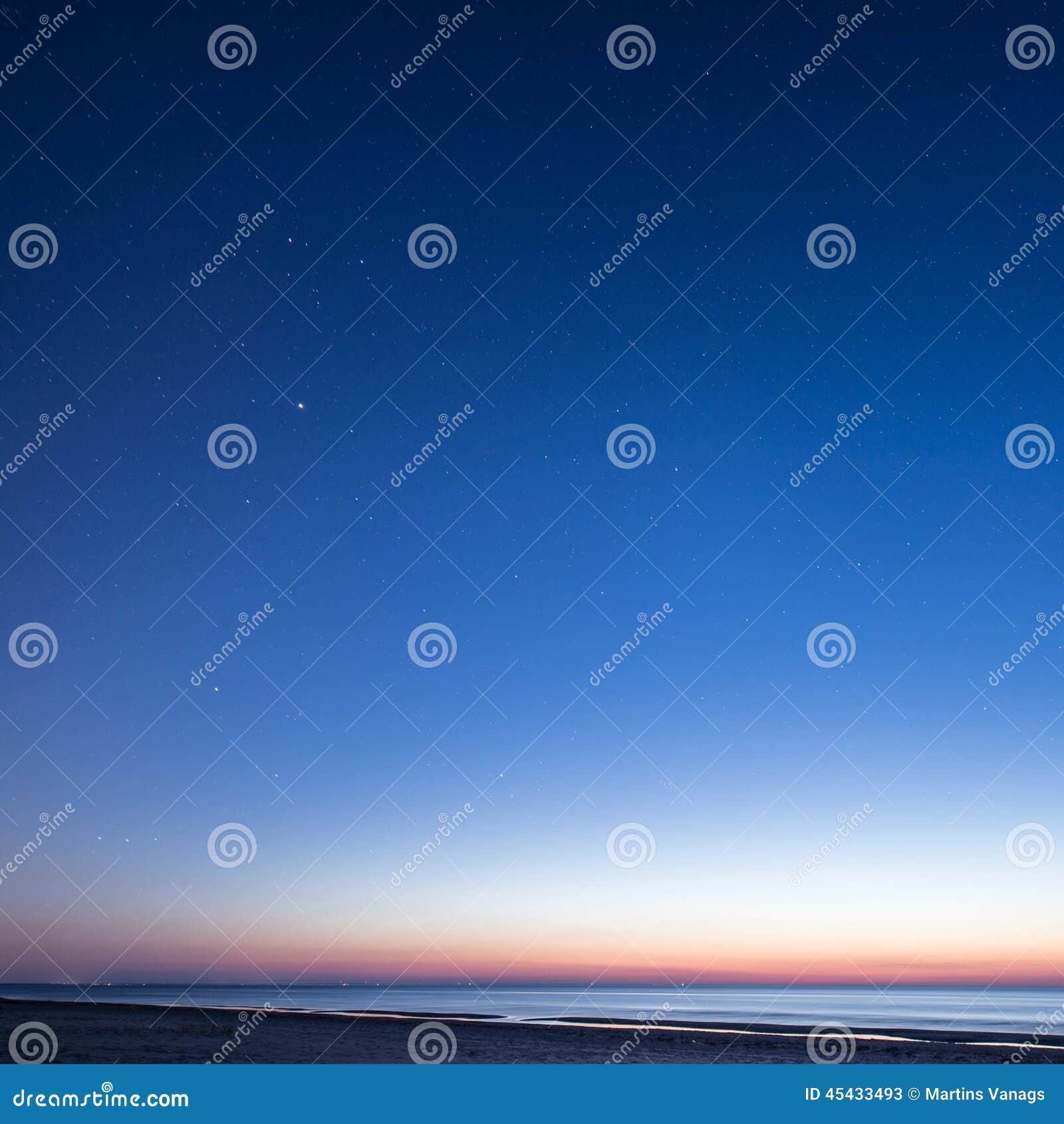 Night Sky with Stars on the Beach. Space View. Stock Image - Image of ...