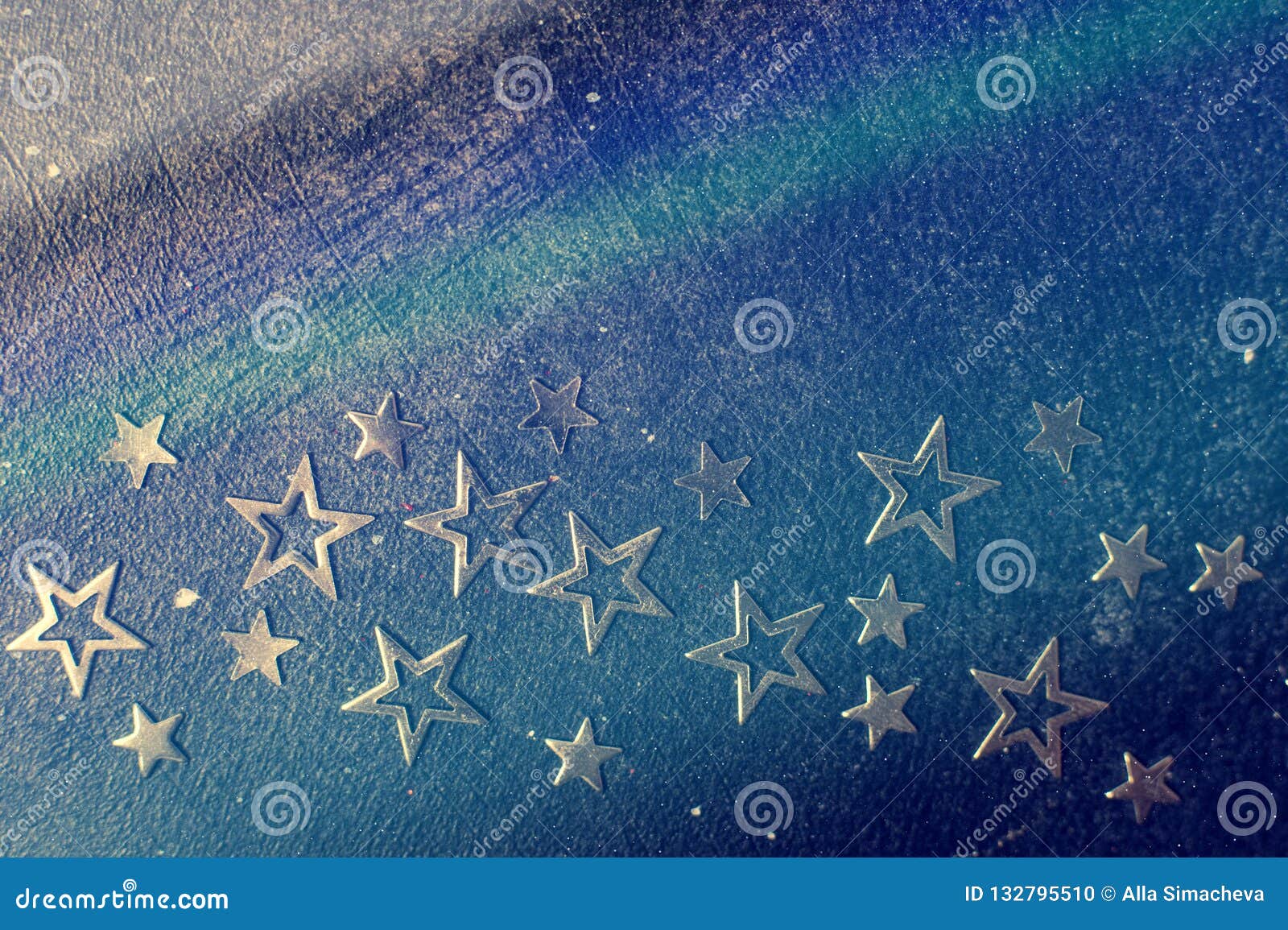 Night Sky with Stars and Moon Objects Macro Stock Photo - Image of ...