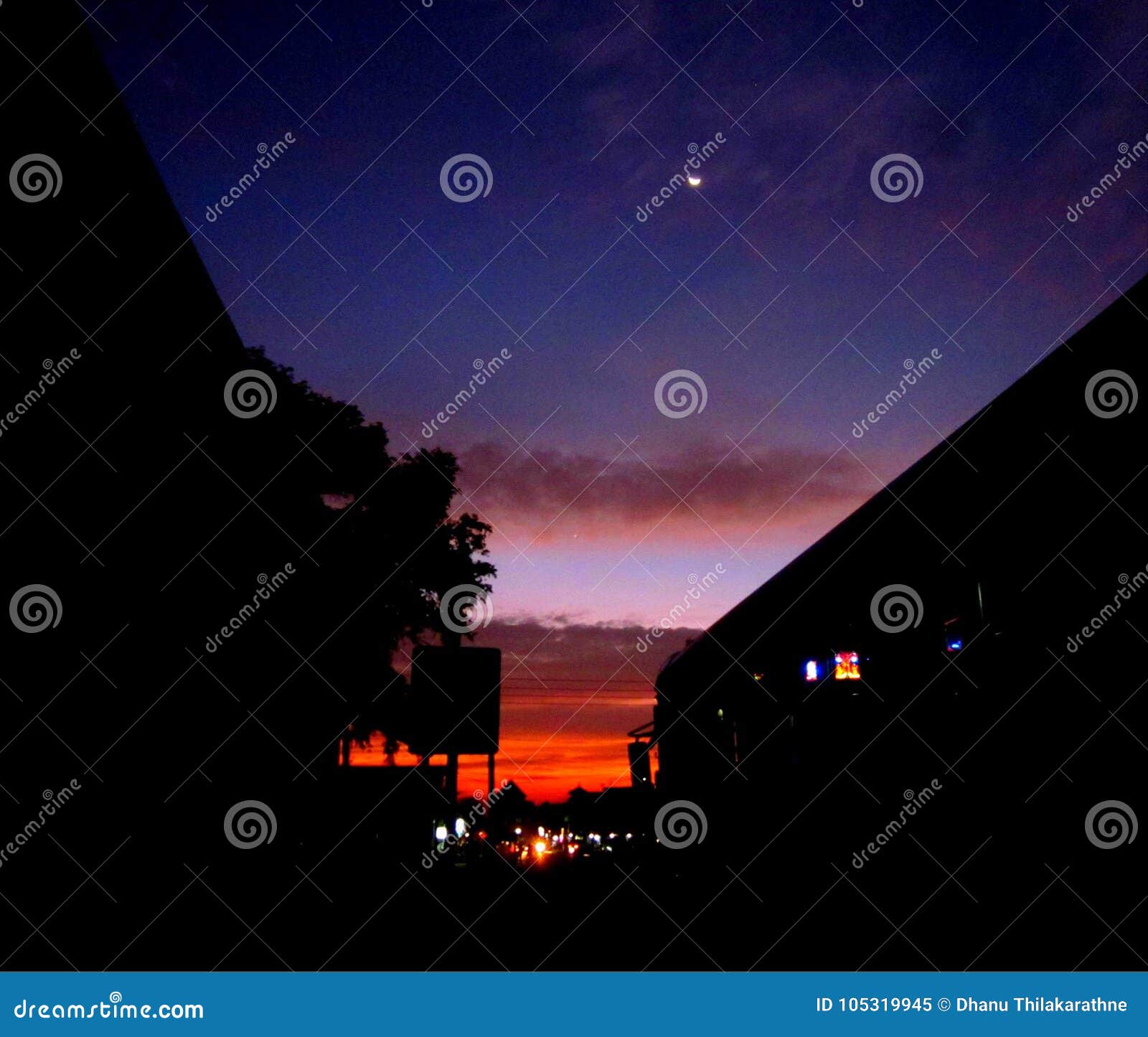 Night Sky.when the Sun Goes Down Stock Image - Image of main, blue ...