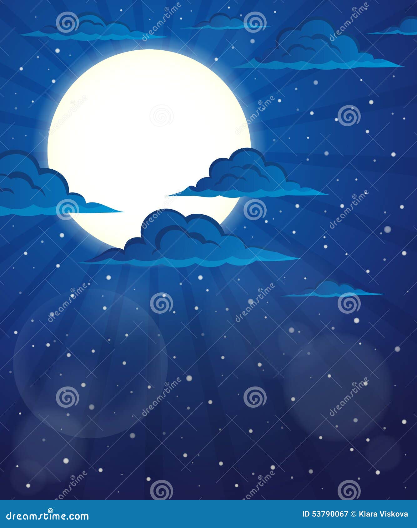 Night sky theme image 5 stock vector. Illustration of cloud - 53790067