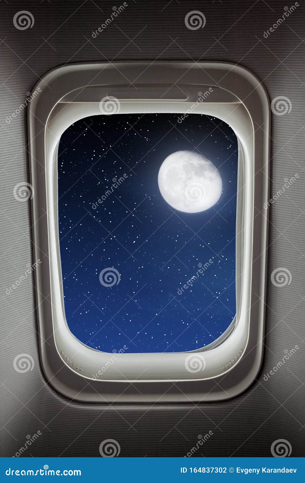 Night Sky. View from Airplane Window Stock Photo - Image of adventure ...