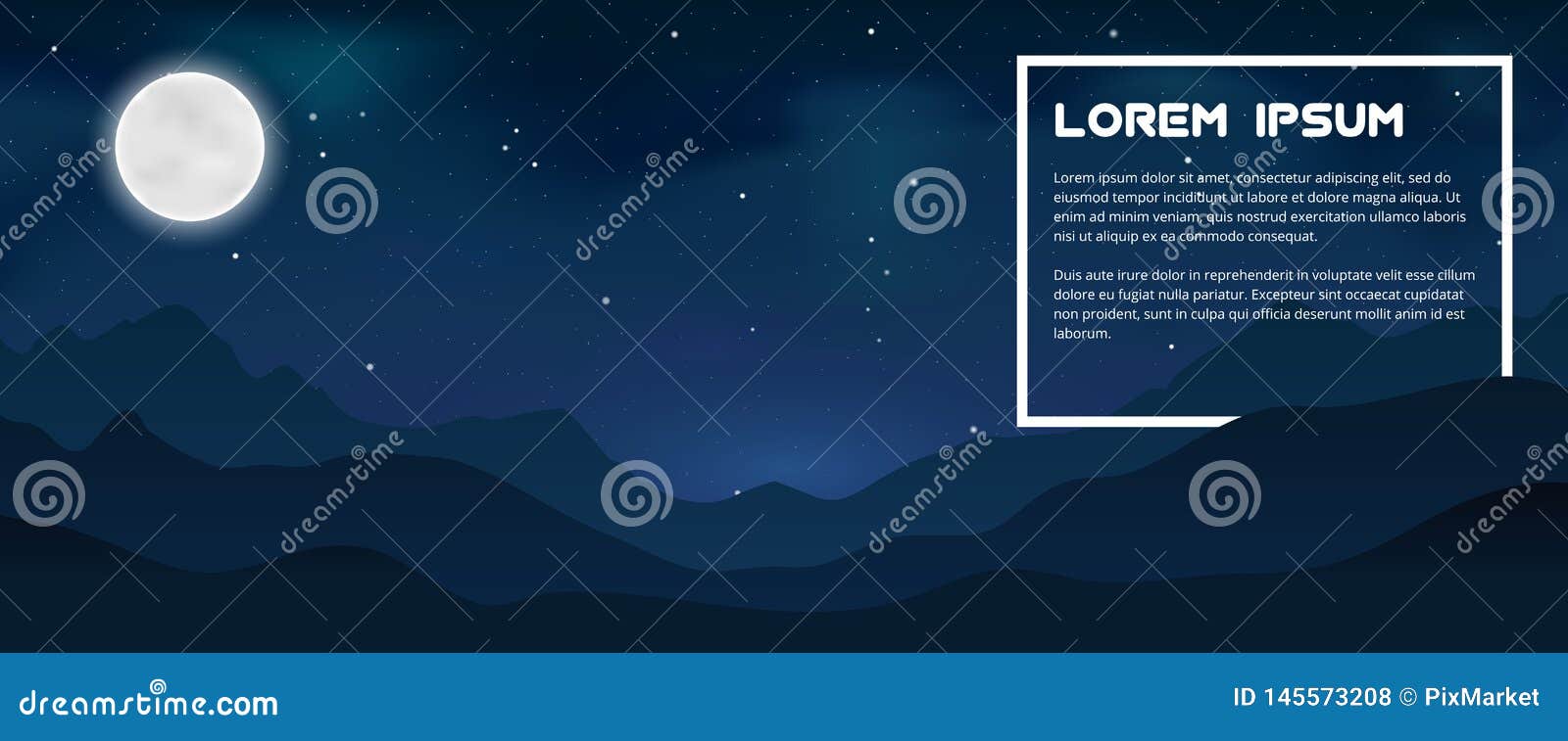 Night Sky stock vector. Illustration of northern, nebula - 145573208