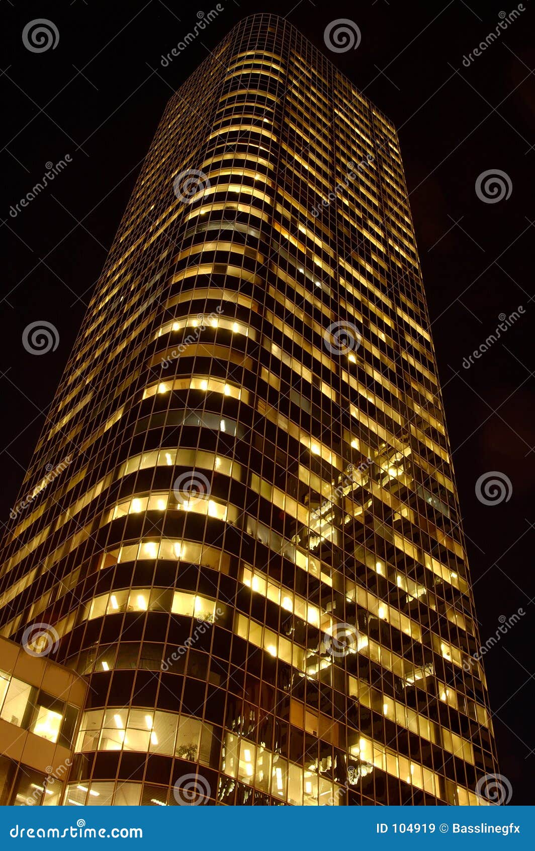 Night Skyscraper stock image. Image of business, night - 104919