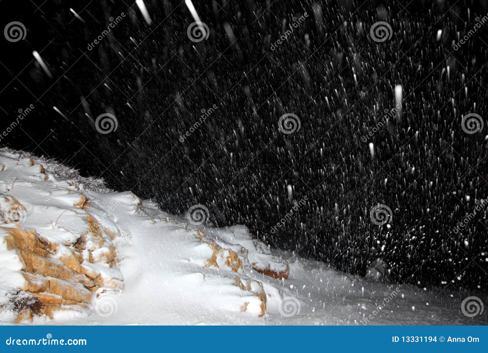 Night snowfall stock photo. Image of snowfall, dusk, white - 13331194