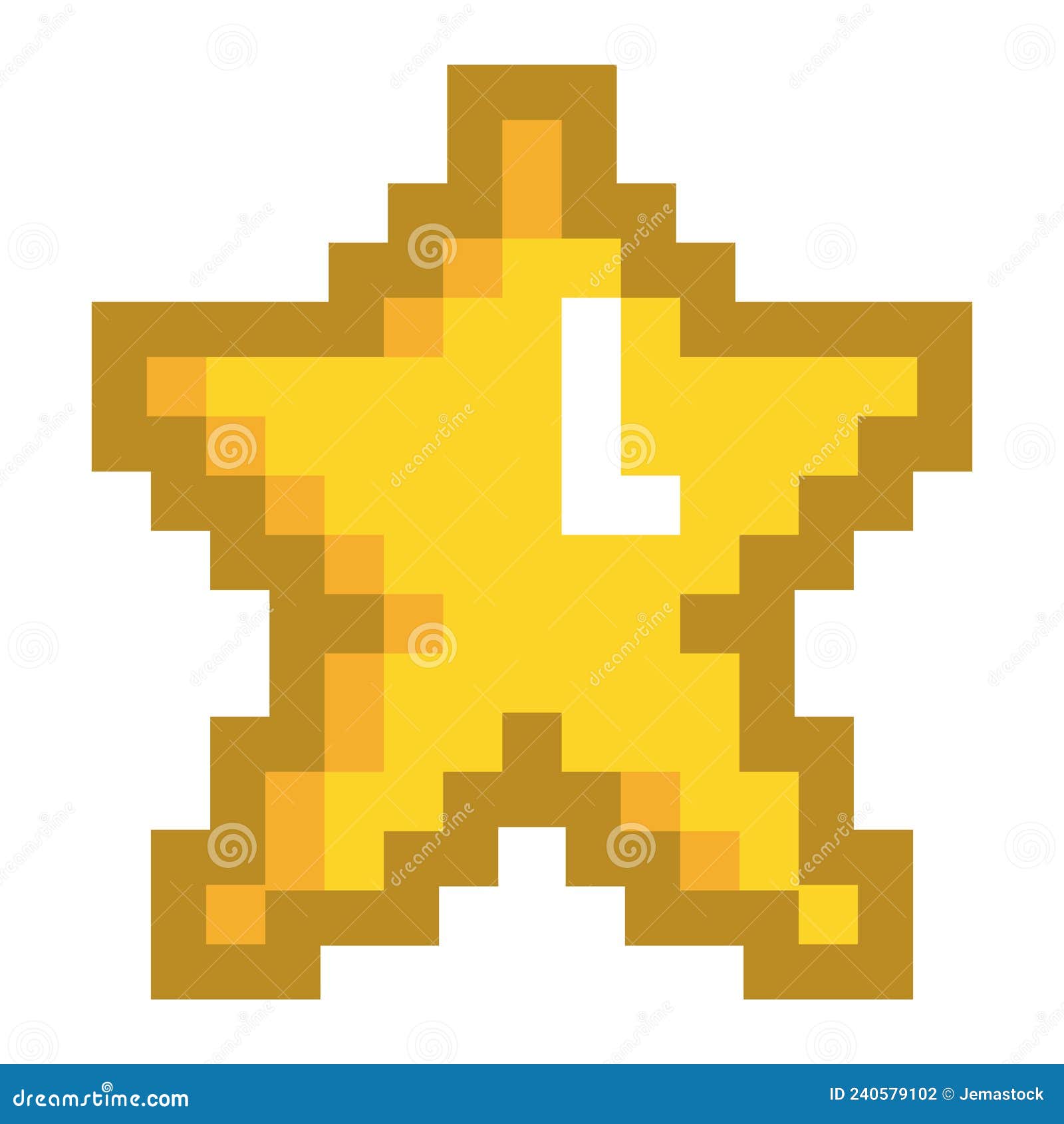 Pixel star icon stock vector. Illustration of pixel - 240579102