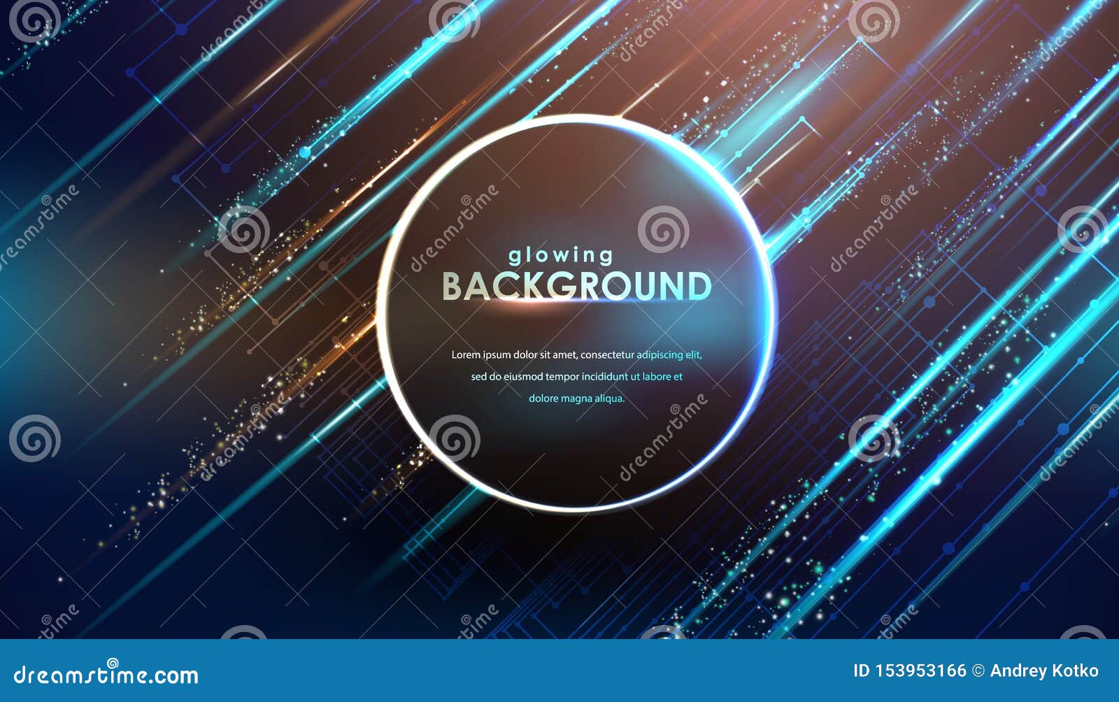 Night Sparkle Abstract Background with Radial Text Frame. Vector ...