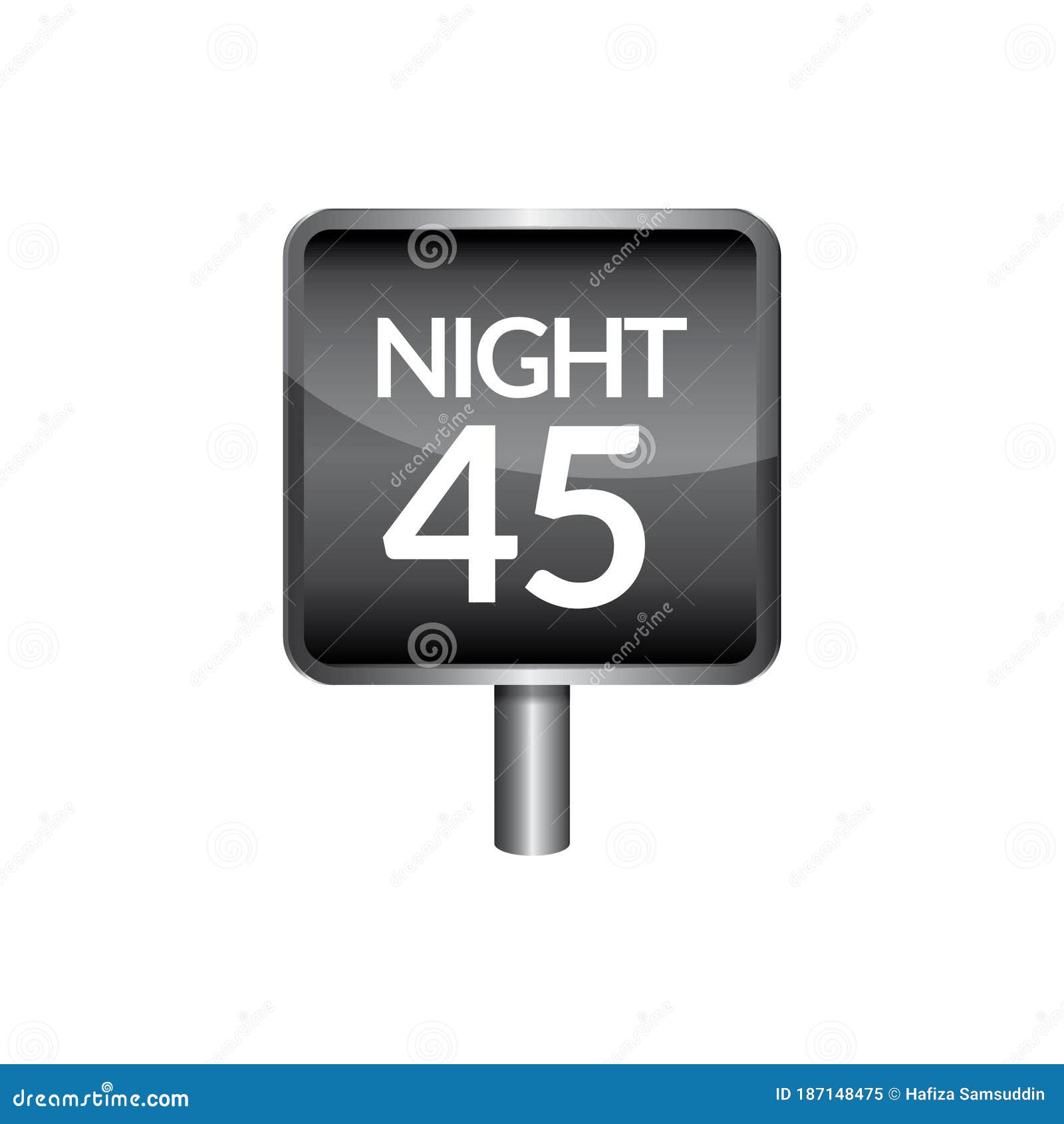 Night Speed Limit Mph Sign Cartoon Vector | CartoonDealer.com #174267377