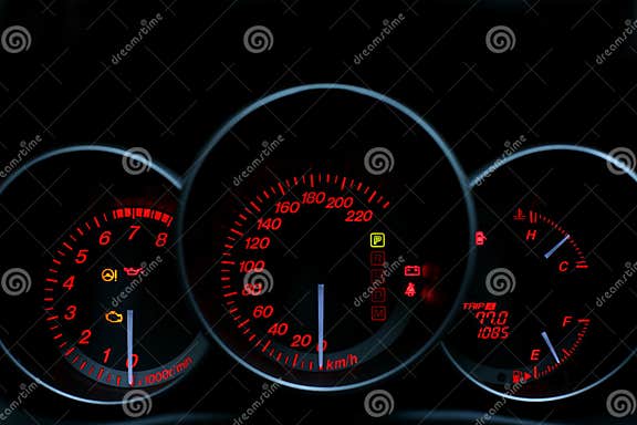 NIGHT SPEEDOMETER stock illustration. Illustration of fast - 5464128